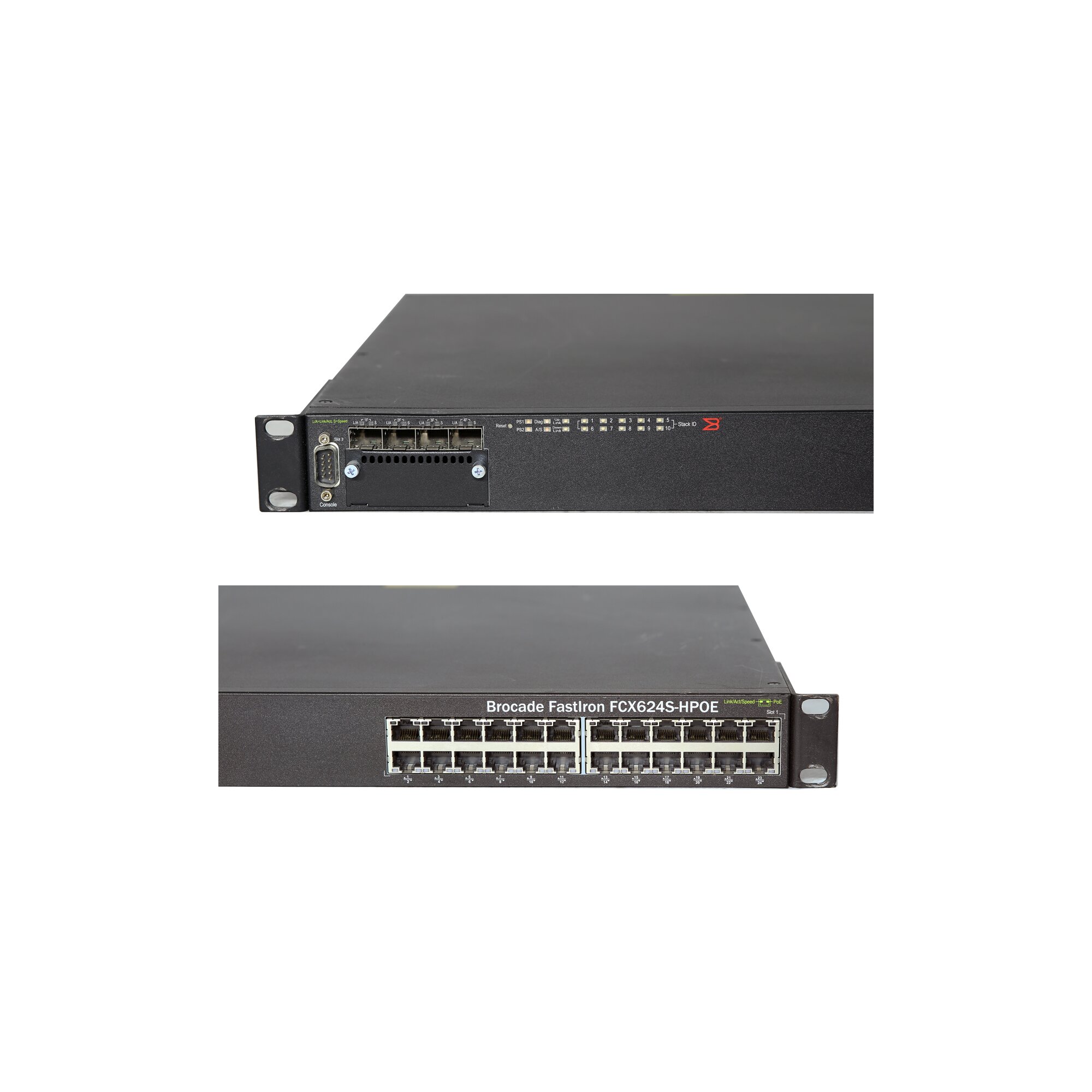 Brocade FastIron FCX624S-HPOE 80-1002387-04 24-Port PoE Gigabit ...