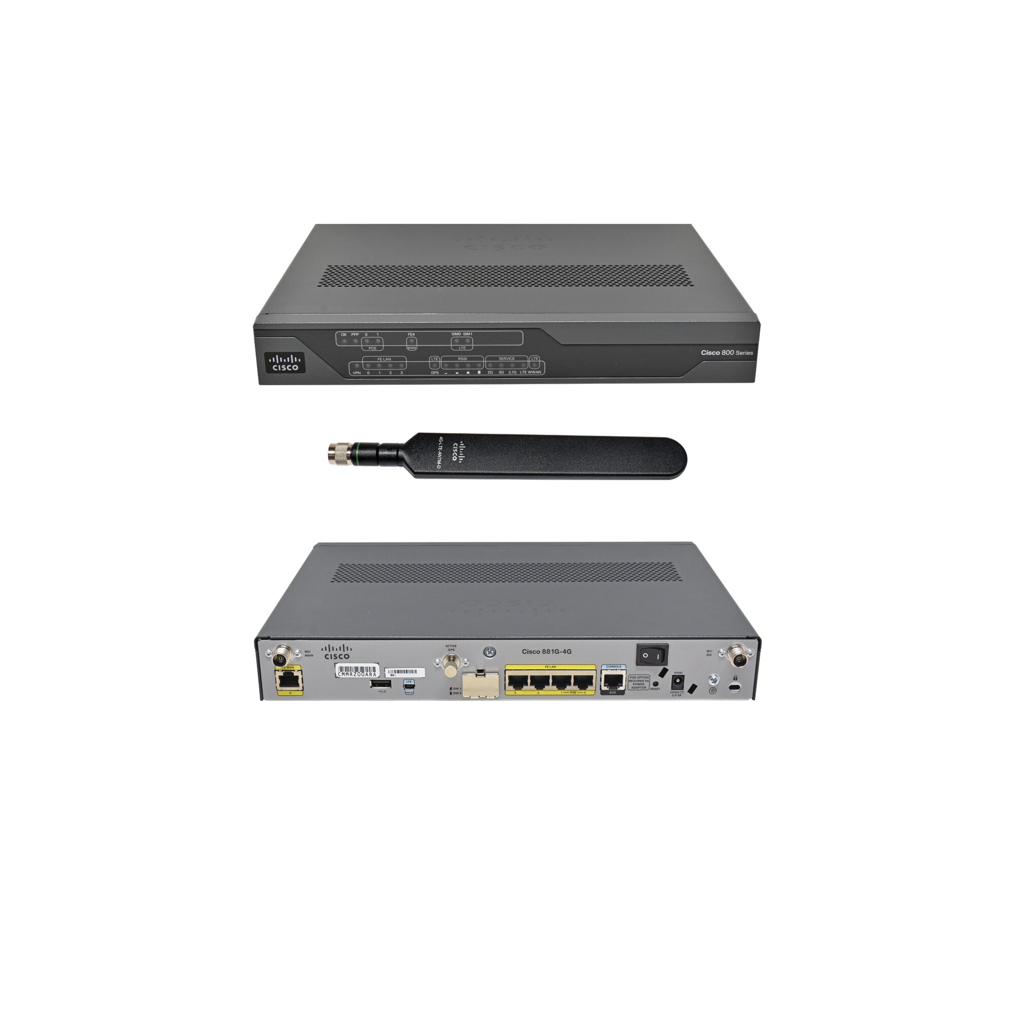 Cisco C881G-4G-GA-K9 4-Port Fast Ethernet Integrated Services Router ...