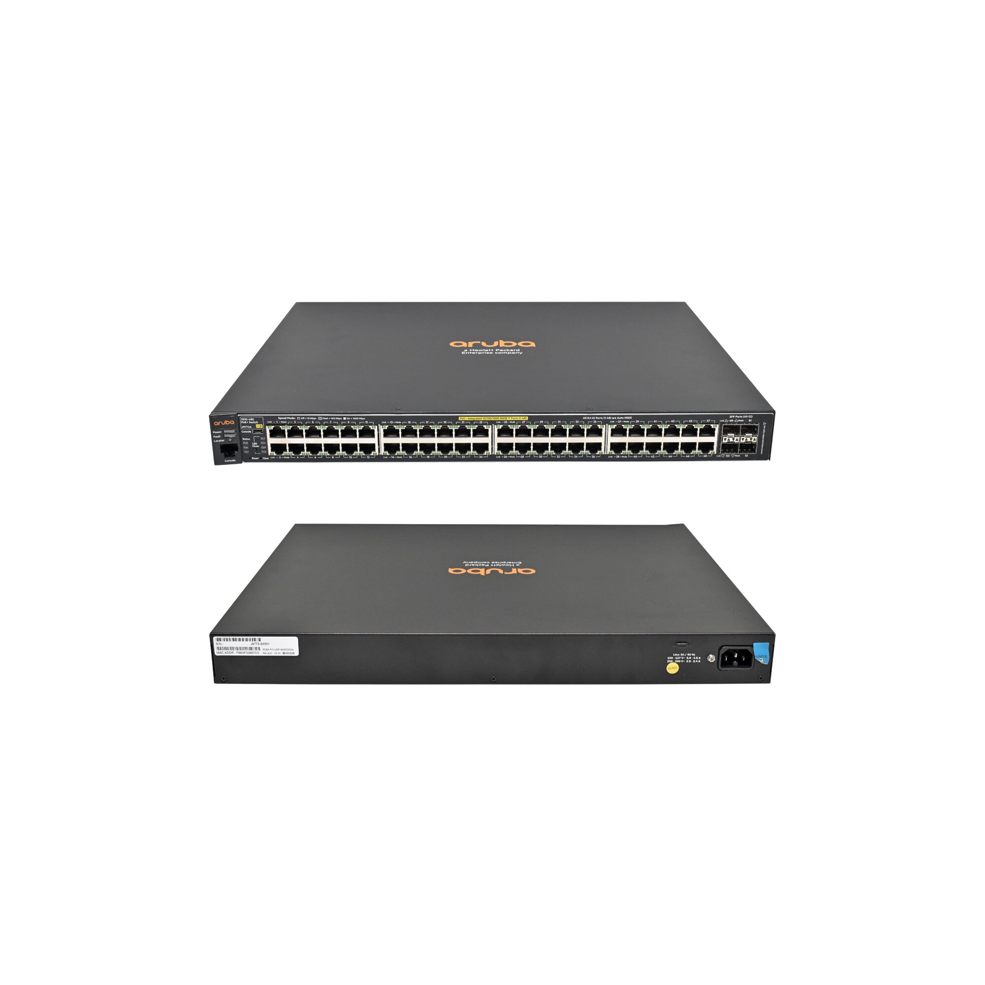 HP Aruba 2530-48G J9772A 48-Port PoE+ Gigabit Ethernet Switch 4 x 1G ...