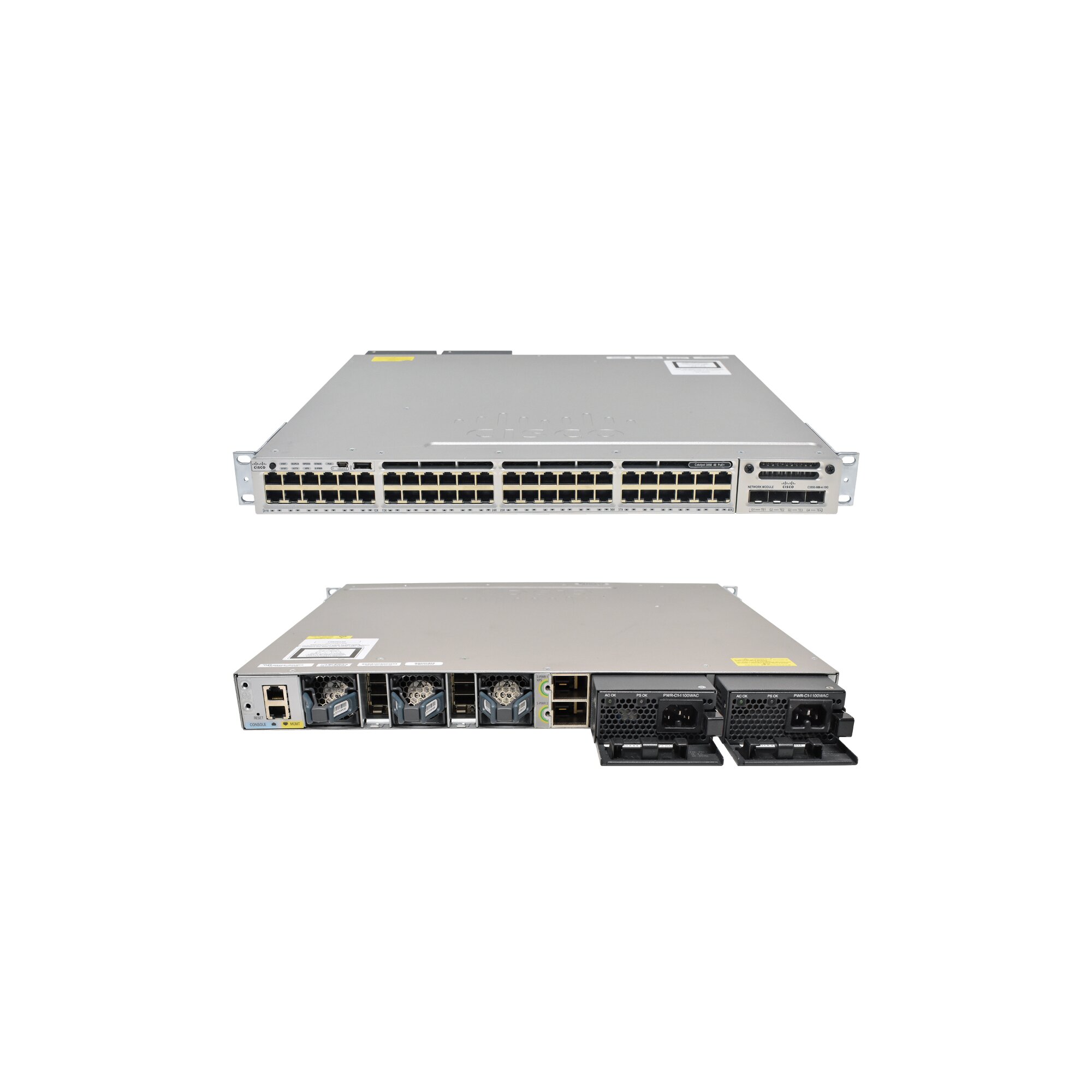 Cisco Catalyst WS-C3850-48F-E 48-Port PoE+ Stackable Gigabit Ethernet ...