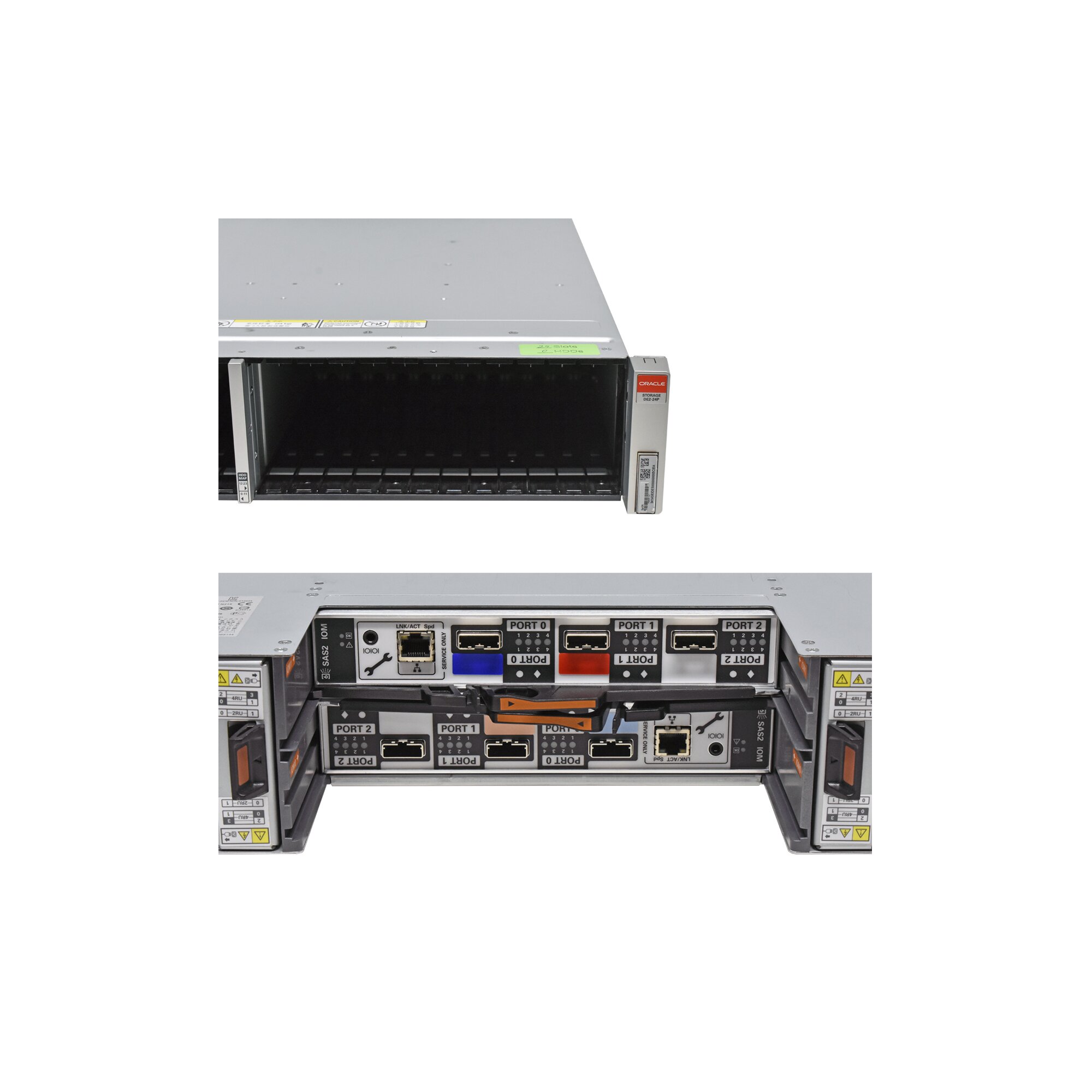 Oracle Storage DE2-24P ST2D24 2U 24-Bay 2.5" SFF 2x Controller 2x PSU - Piospartslap