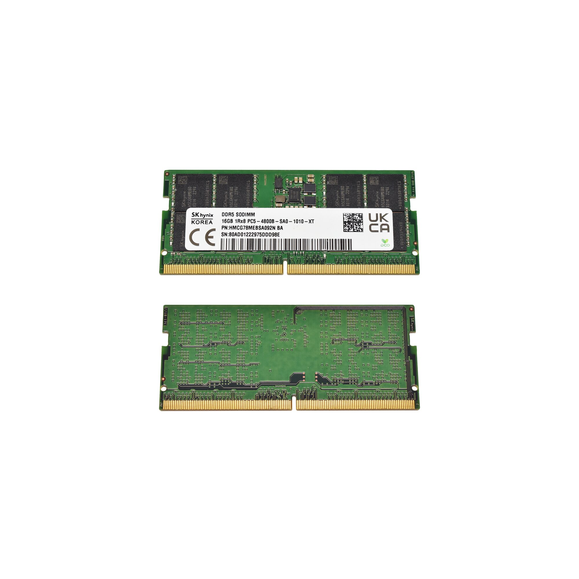 SKhynix 16GB 1Rx8 PC5-4800B HMCG78MEBSA092N SO-DIMM DDR5 - Piospartslap