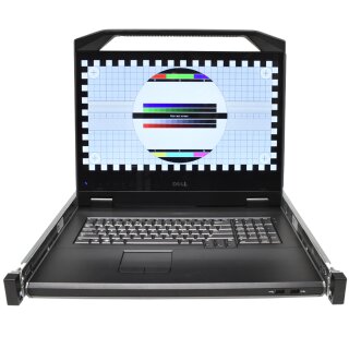 DELL KMM-LED 18.5 Zoll Rack Console FPM185 US Tastatur Rails 0C0NNT 1U ...