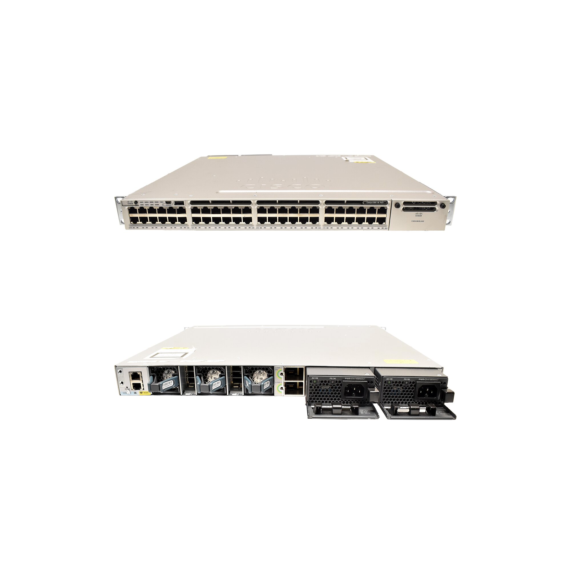 Cisco Catalyst WS-C3850-48F-L V02 48-Port PoE+ Stackable Gigabit ...