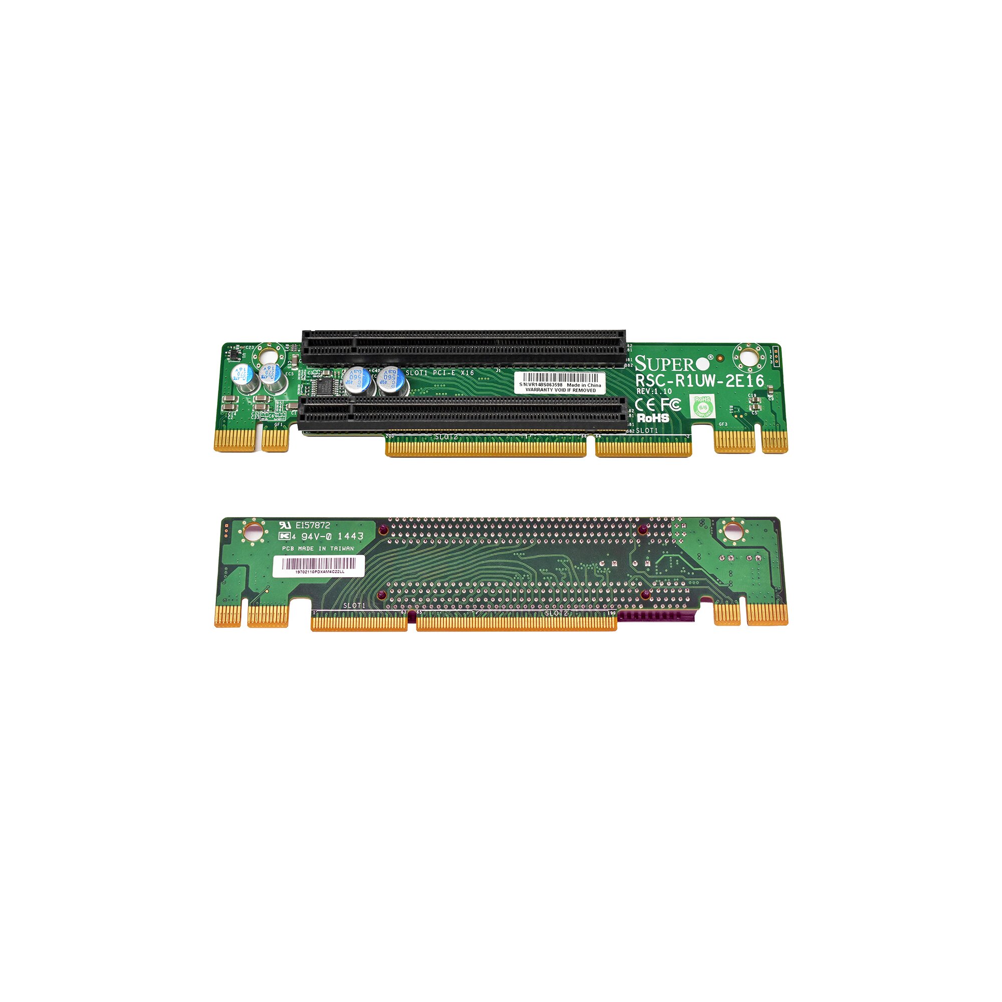 Supermicro RSC-R1UW-2E16 Duo-Slot PCIe x16 Riser Board - Piospartslap