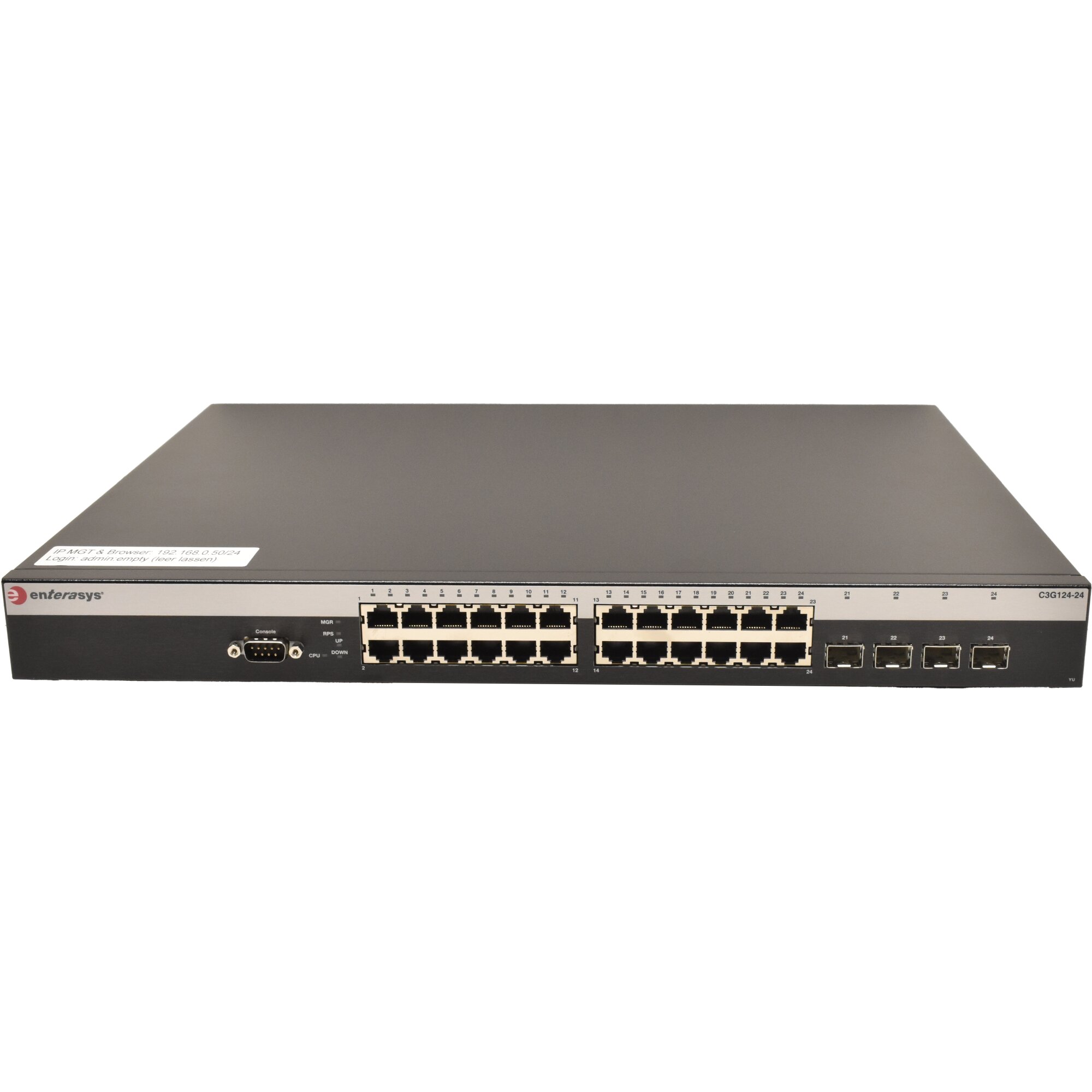 Enterasys Stackable L2/L3/L4 C3G124-24 24-Port Gigabit Ethernet Switch ...