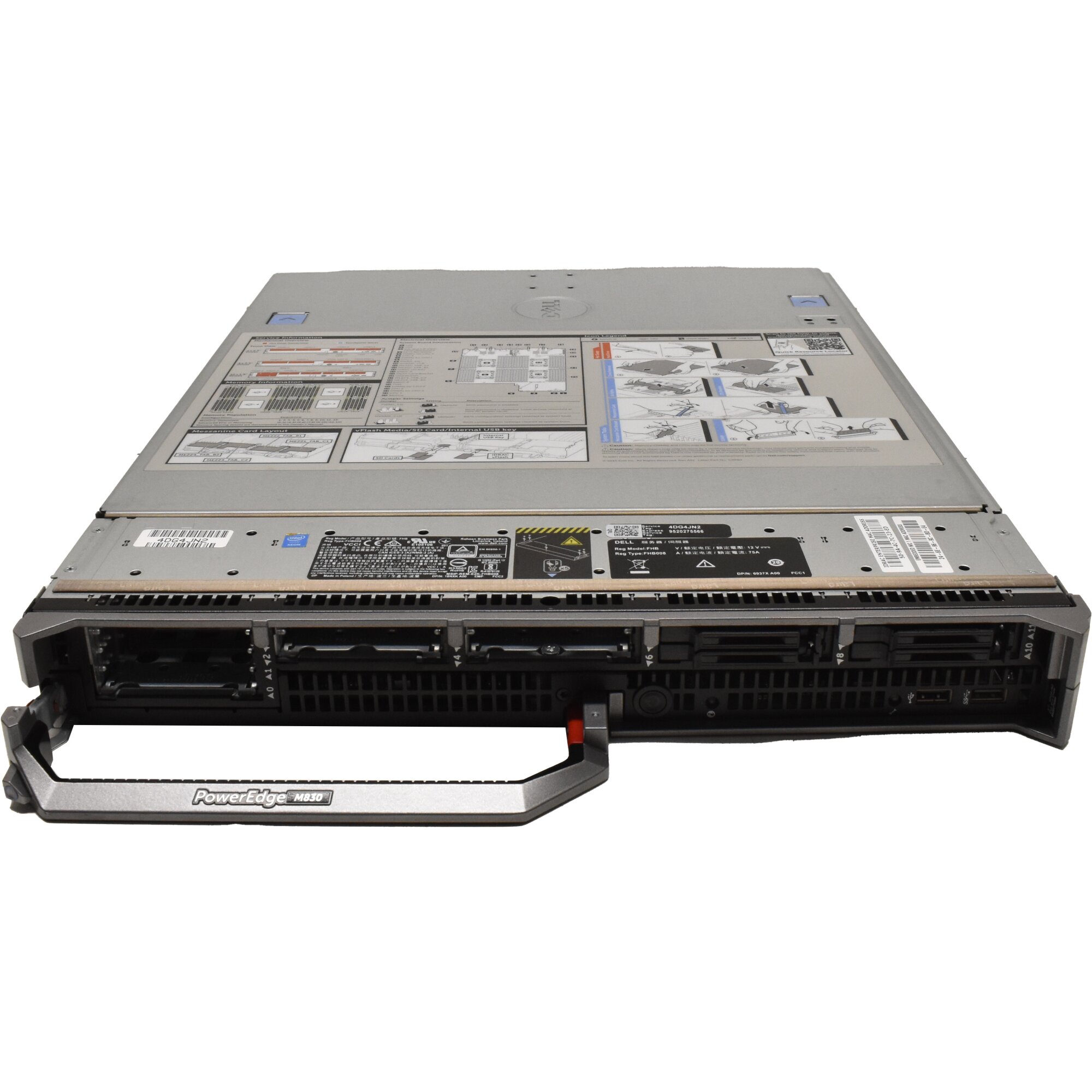 DELL PowerEdge M830 Blade 4x E5-4650 V4 0 GB RAM 11x 1,8" H730 - Piospartslap