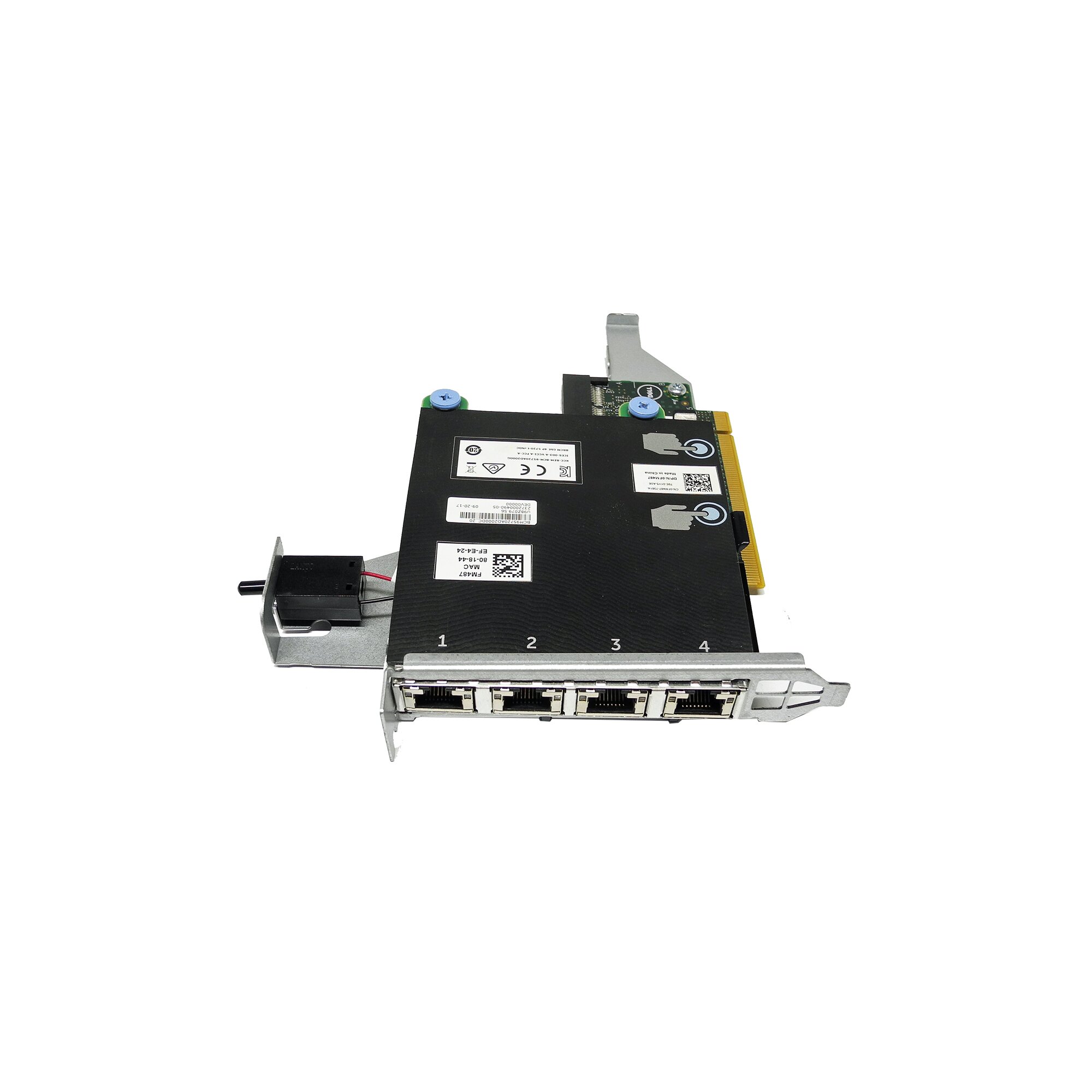 DELL 4-Port GbE Daughter Card 0R1XFC +Riser Card 08PX9W for PowerEdge ...