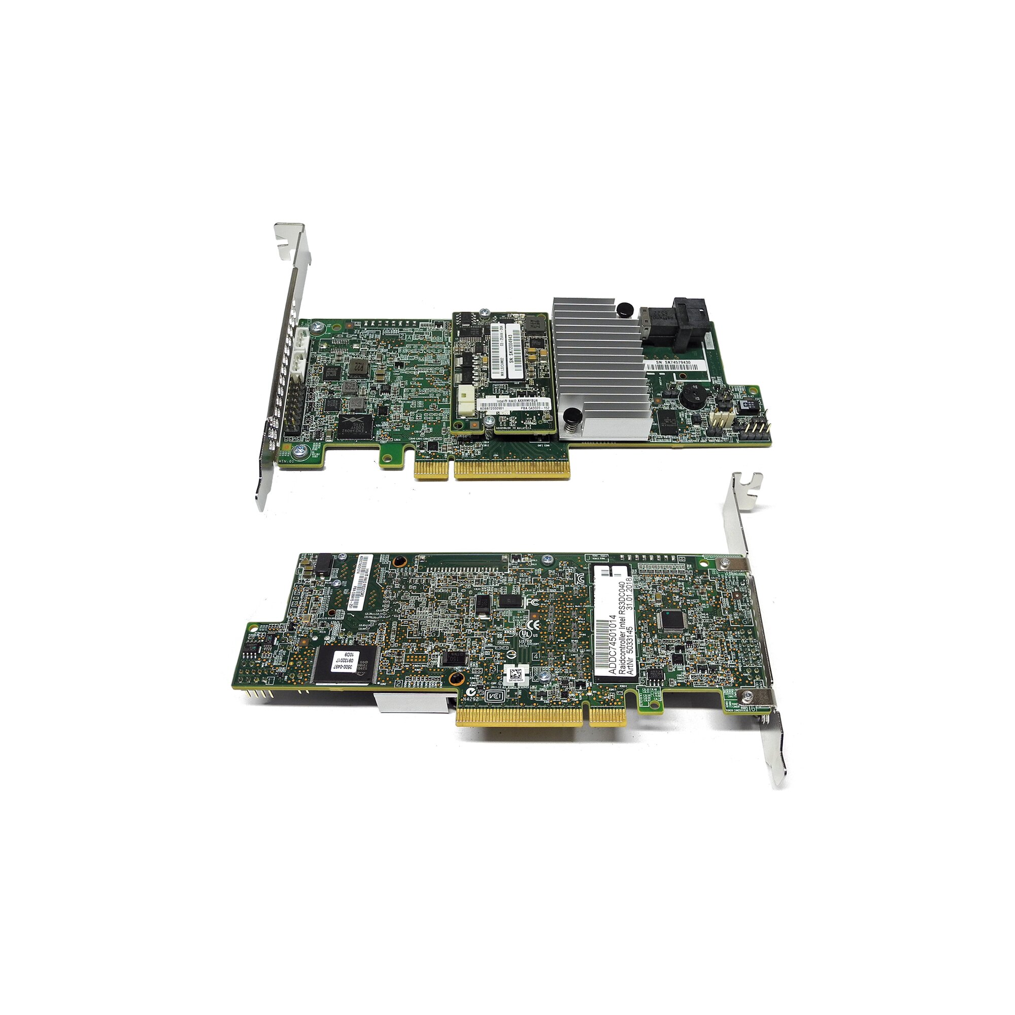 Intel RAID RS3DC040 SAS/SATA 12Gb PCIe x8 3.0 RAID Controller + SAS ...