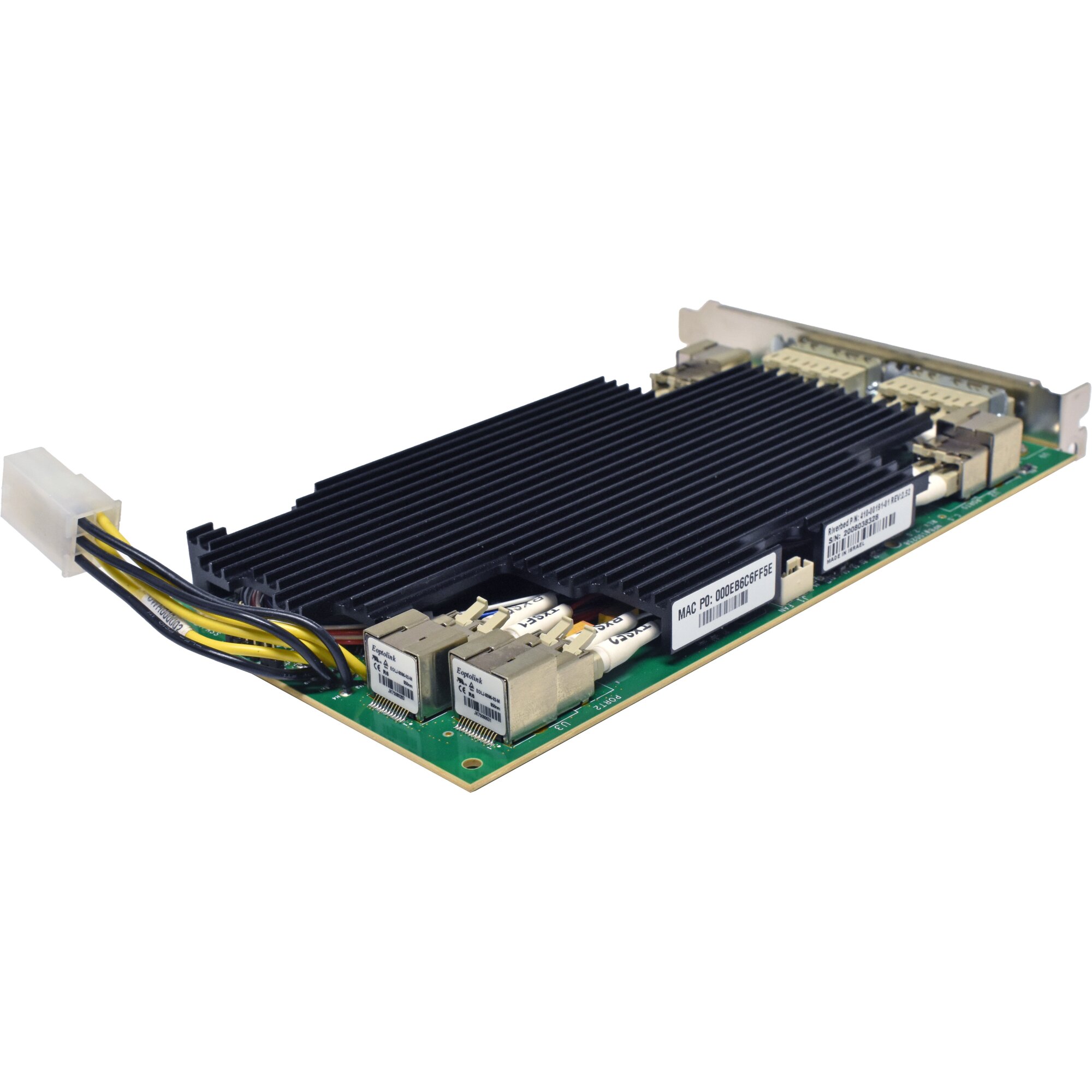 Riverbed Quad-Port NIC-1-010G-4SR-BP 410-00191-01 SR Fibre 10G PCIe x8 ...