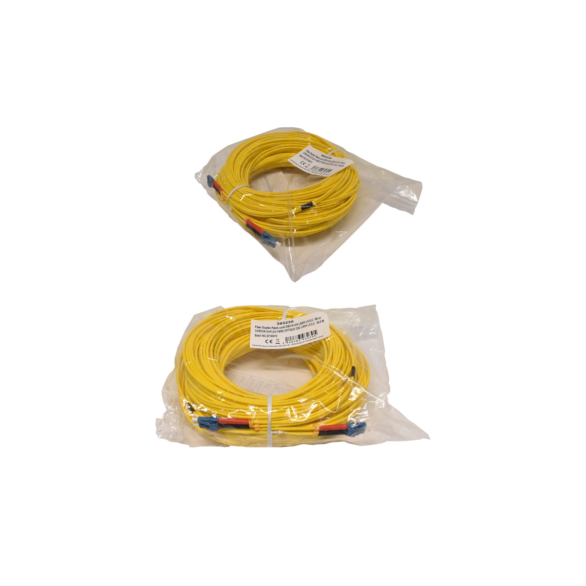 8 x Corning FIBER Duplex Patch Cord Kabel OS2 9/125 LSZH LC/LC-50m NEU