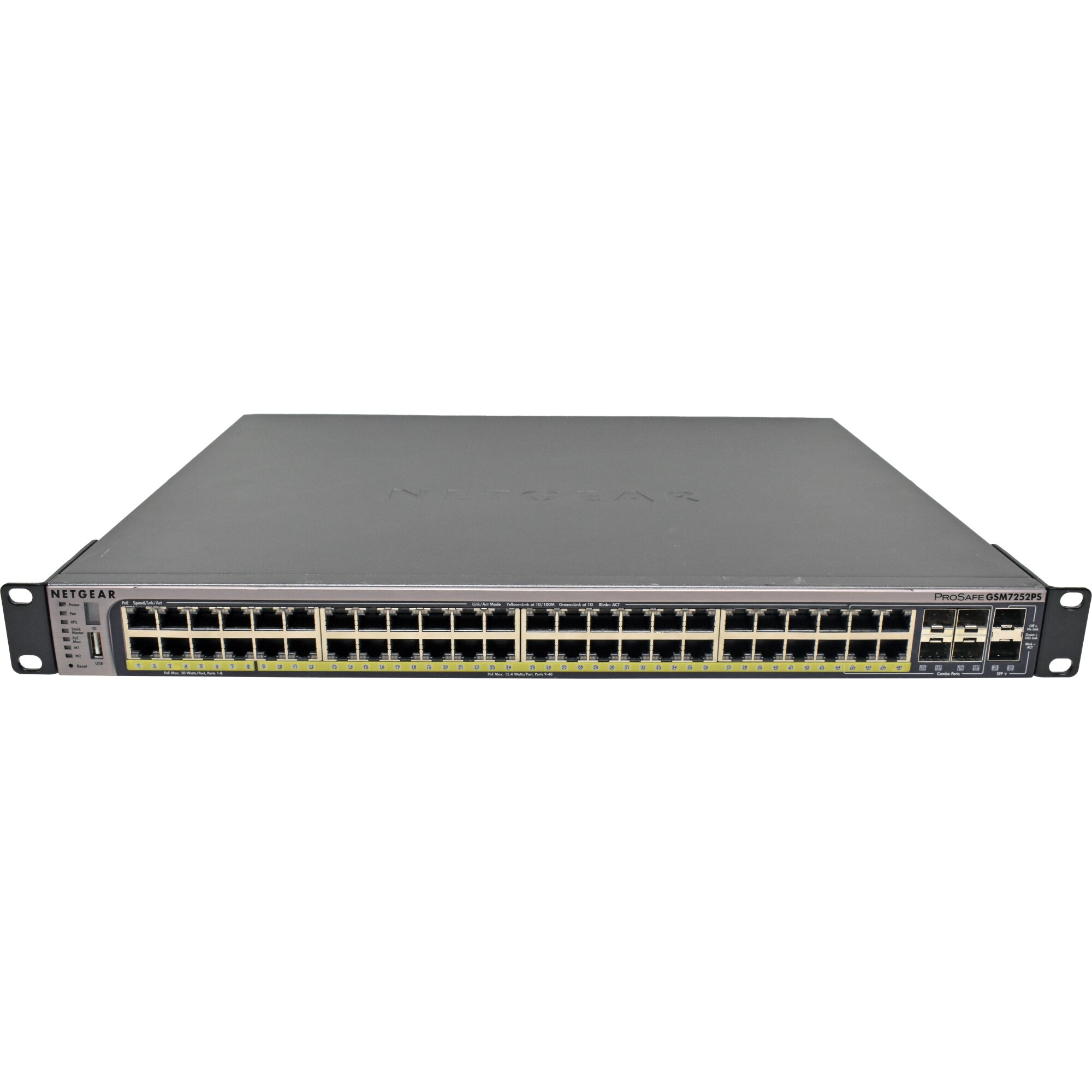 Netgear ProSafe GSM7252PS 8-Port PoE+ 40-Port PoE GE Switch 4x 1G SFP ...