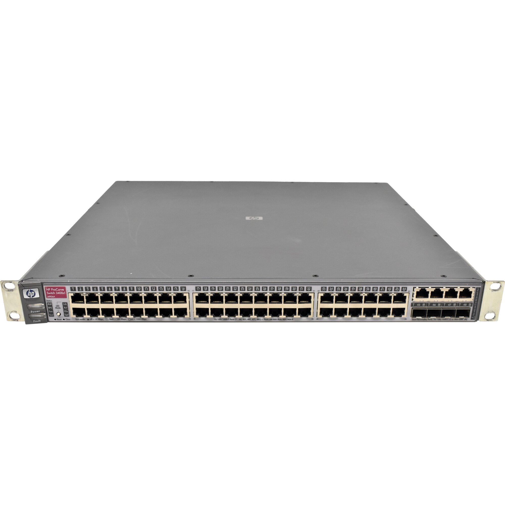 HP 3400cl J4906A 48-Port GE Switch 4x SFP + 10G CL Module - Piospartslap