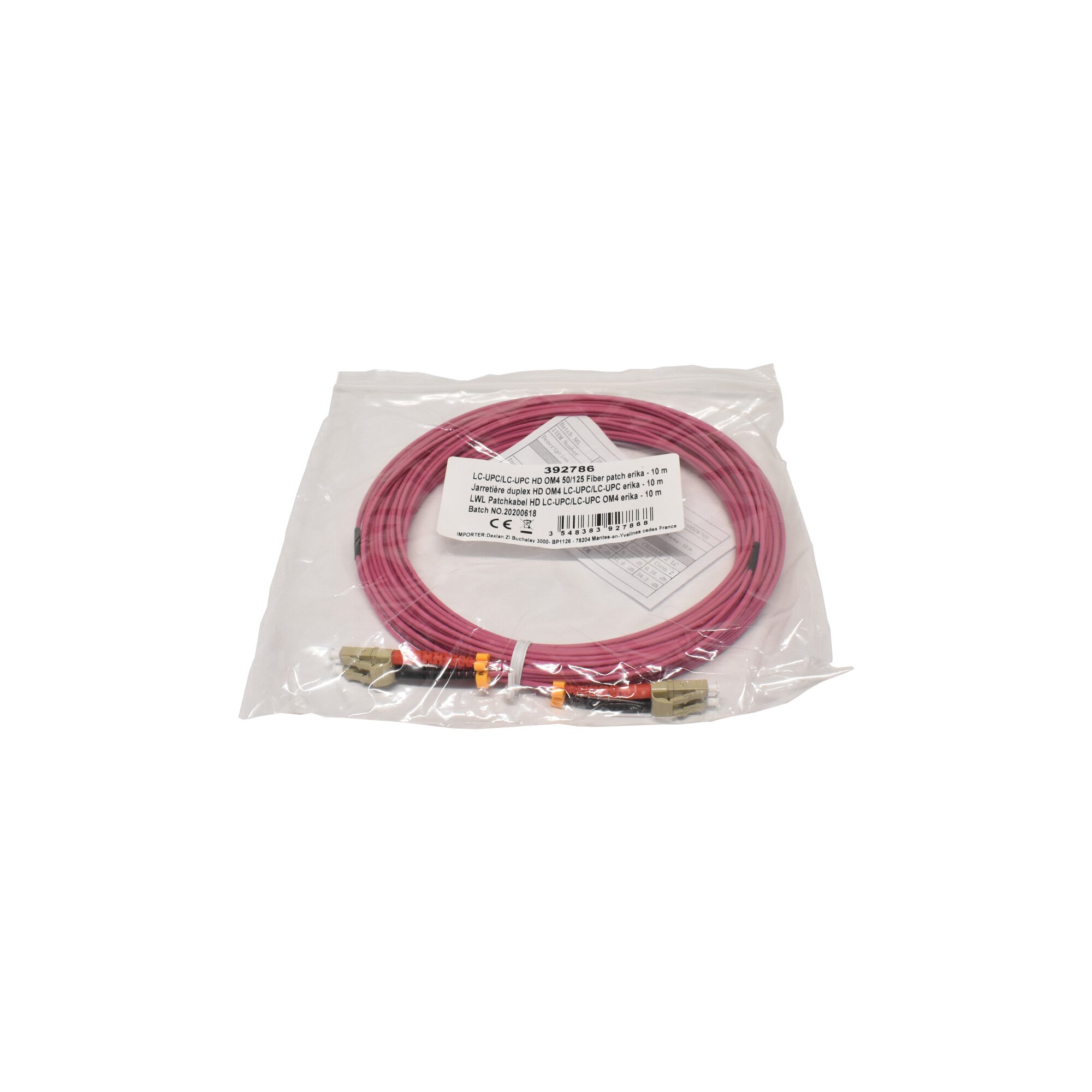 35 x Corning LC-UPC/LC-UPC HD Om4 50/125 Fiber Pink Patch erika -10m ...