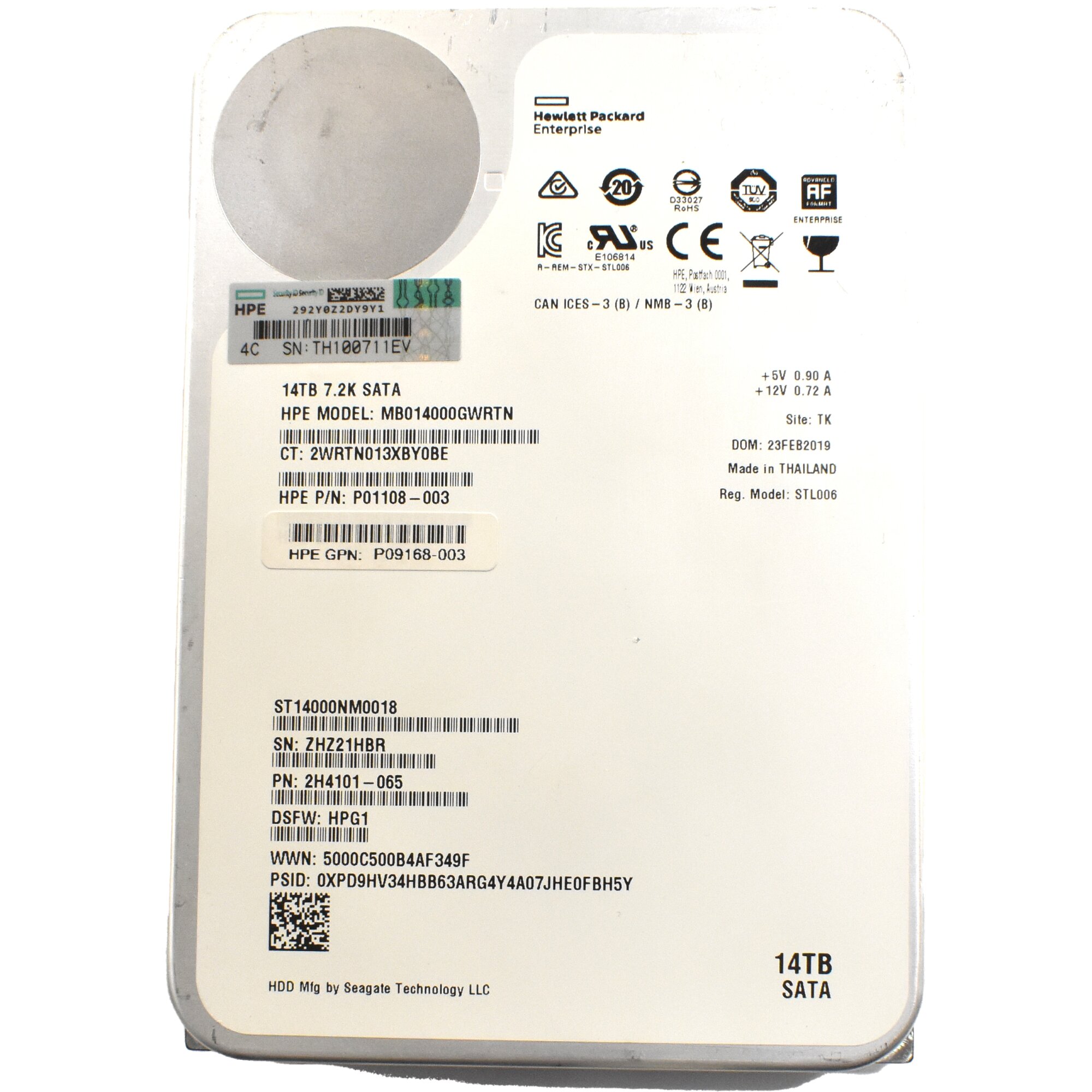 Seagate Exos Enterprise X14 14TB 6G 7,2K SATA HDD Festplatte ...