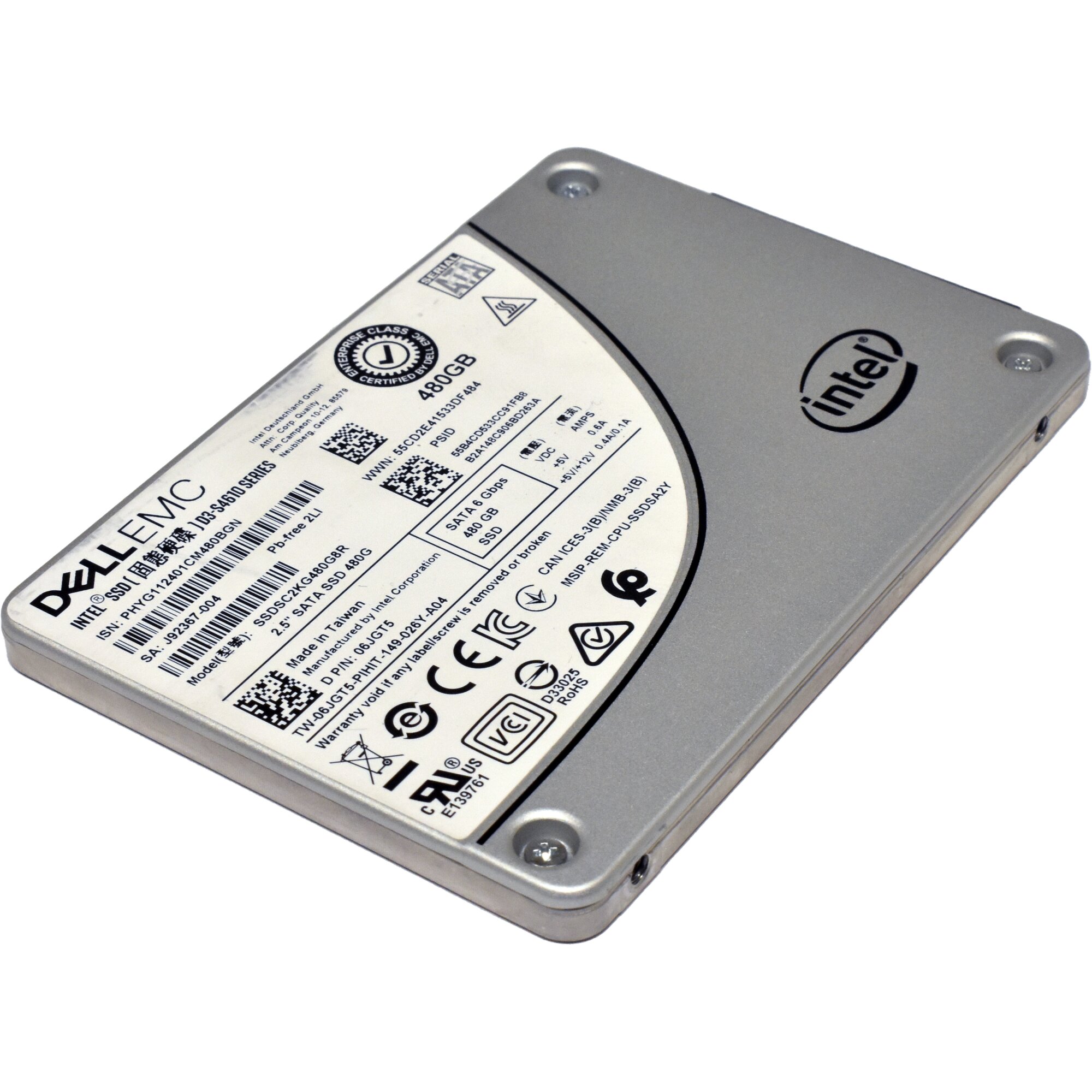 Dell EMC Intel SSD D3-S4610 Series 480GB 2.5 Zoll 6G SATA ...