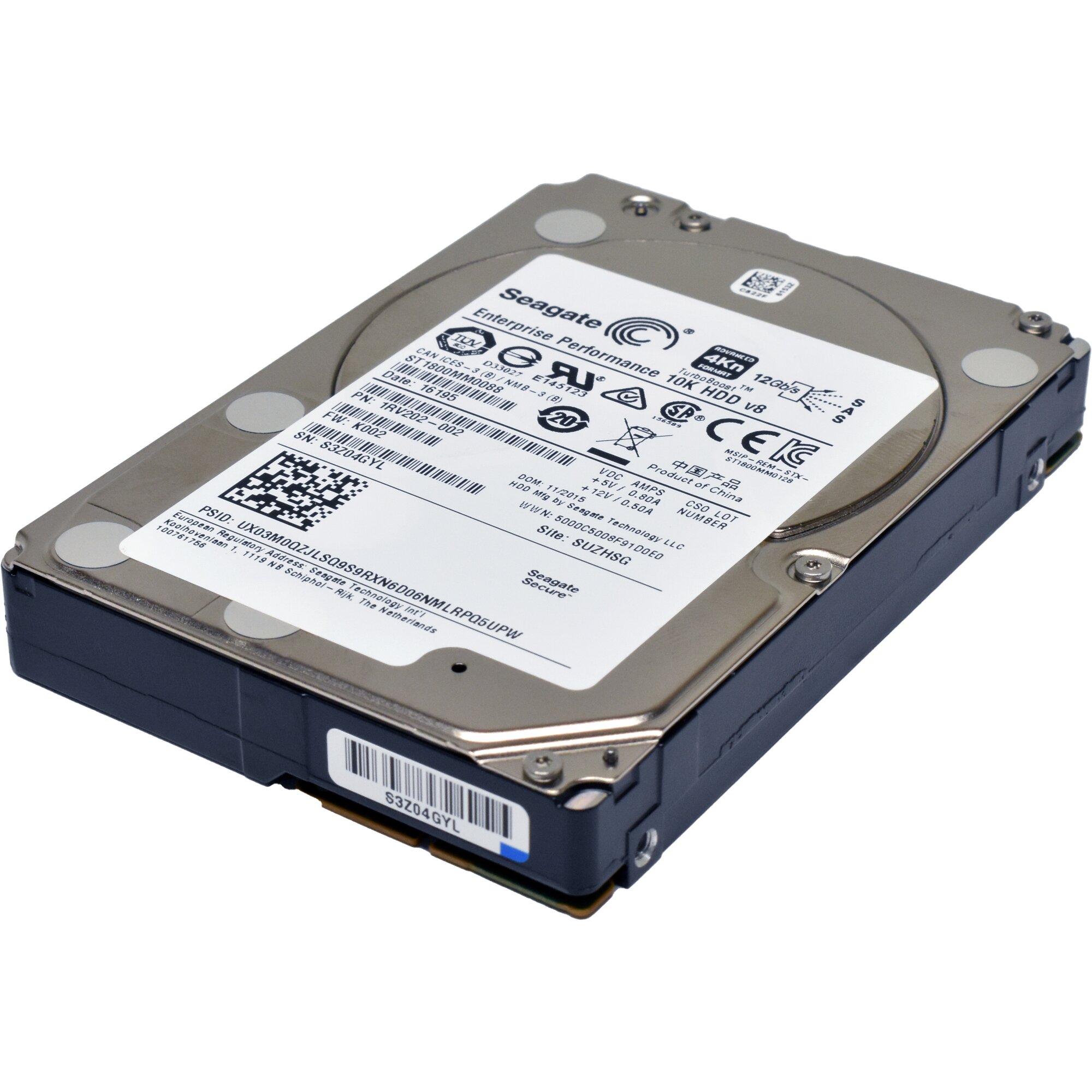 Seagate ST1800MM0088 1RV202-002 1.8TB 12G SAS 2.5" 10K HDD
