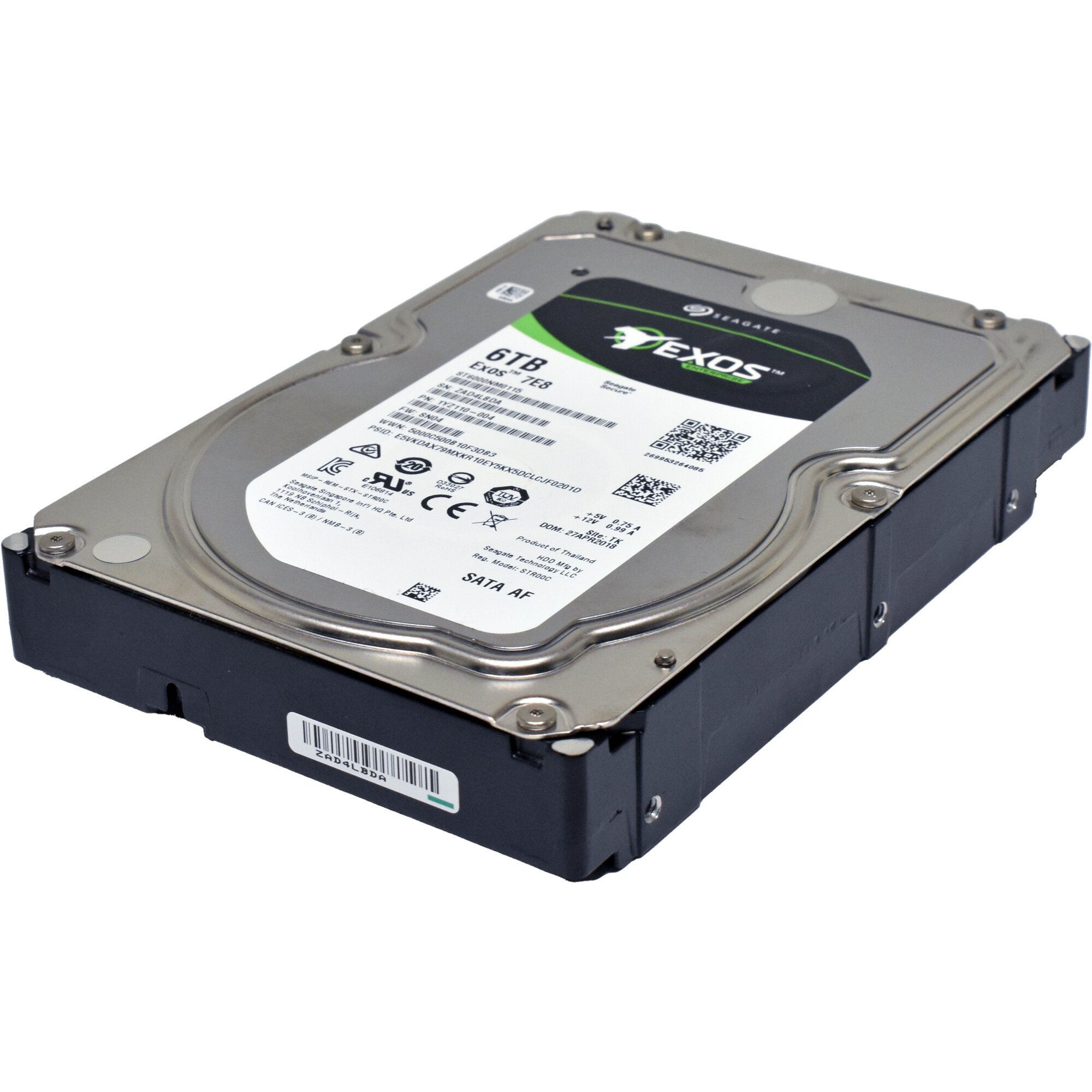 Seagate EXOS 7E8 6TB 3.5" 7.2K 6G SATA HDD ST6000NM0115 1YZ110-004 ...
