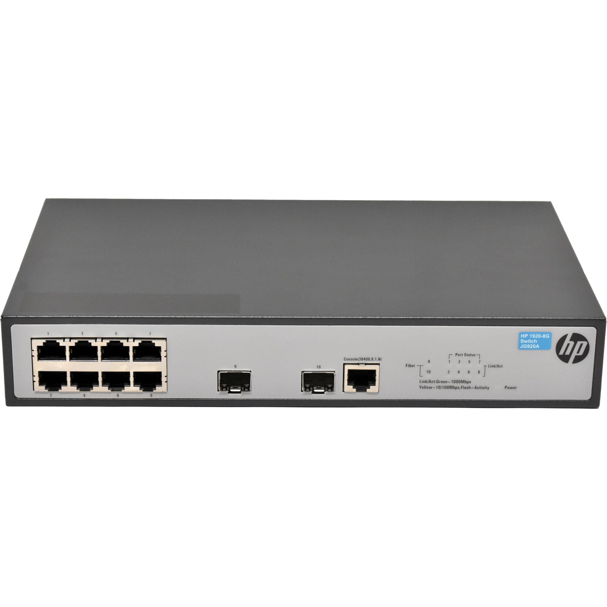 HP 1920-8G JG920A 8-Port Gigabit Ethernet Switch 2x SFP 1x Mini-GBIC ...