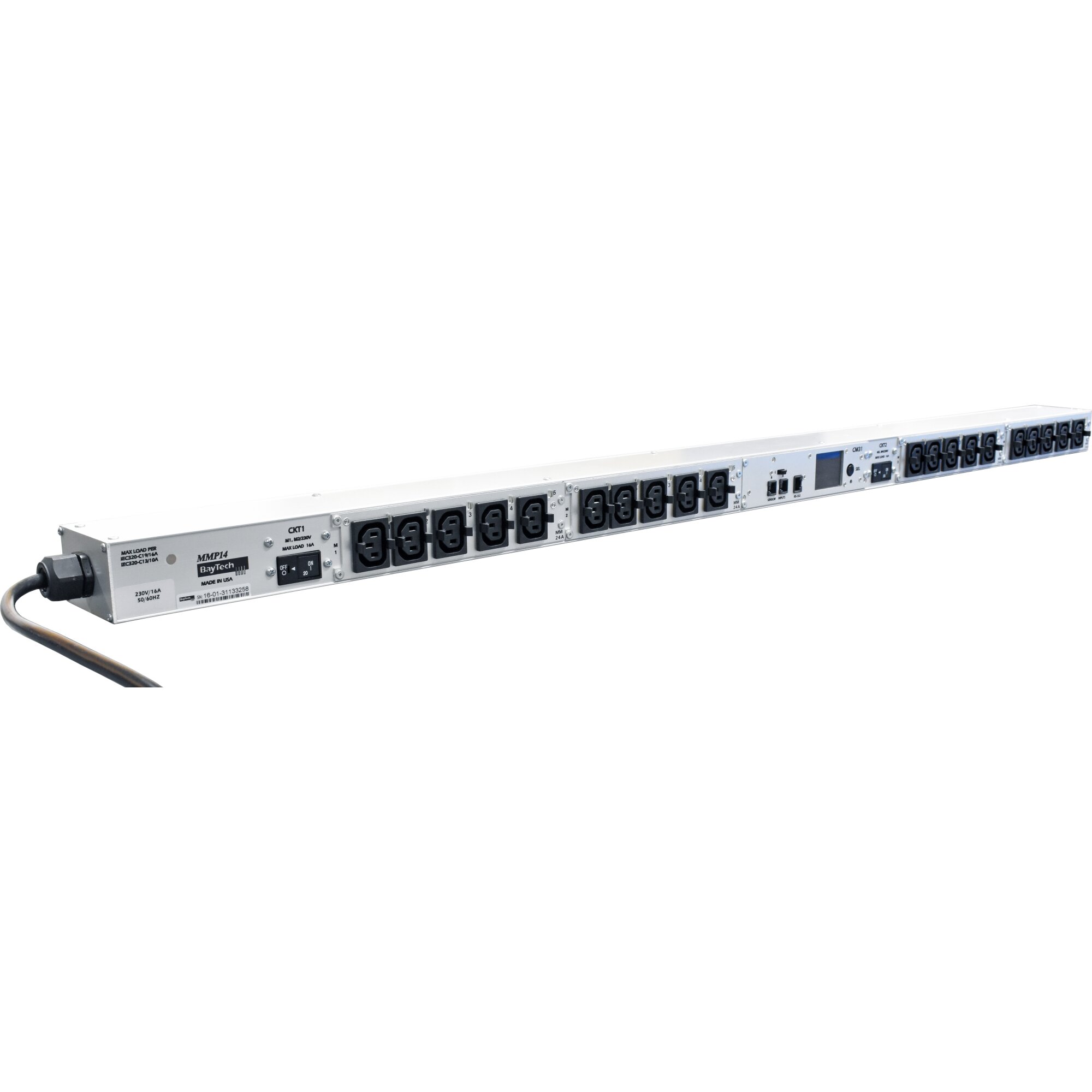 BayTech MMP14 Rack PDU Metered Single-Phase Null HE 16A 230V 20x C13 ...