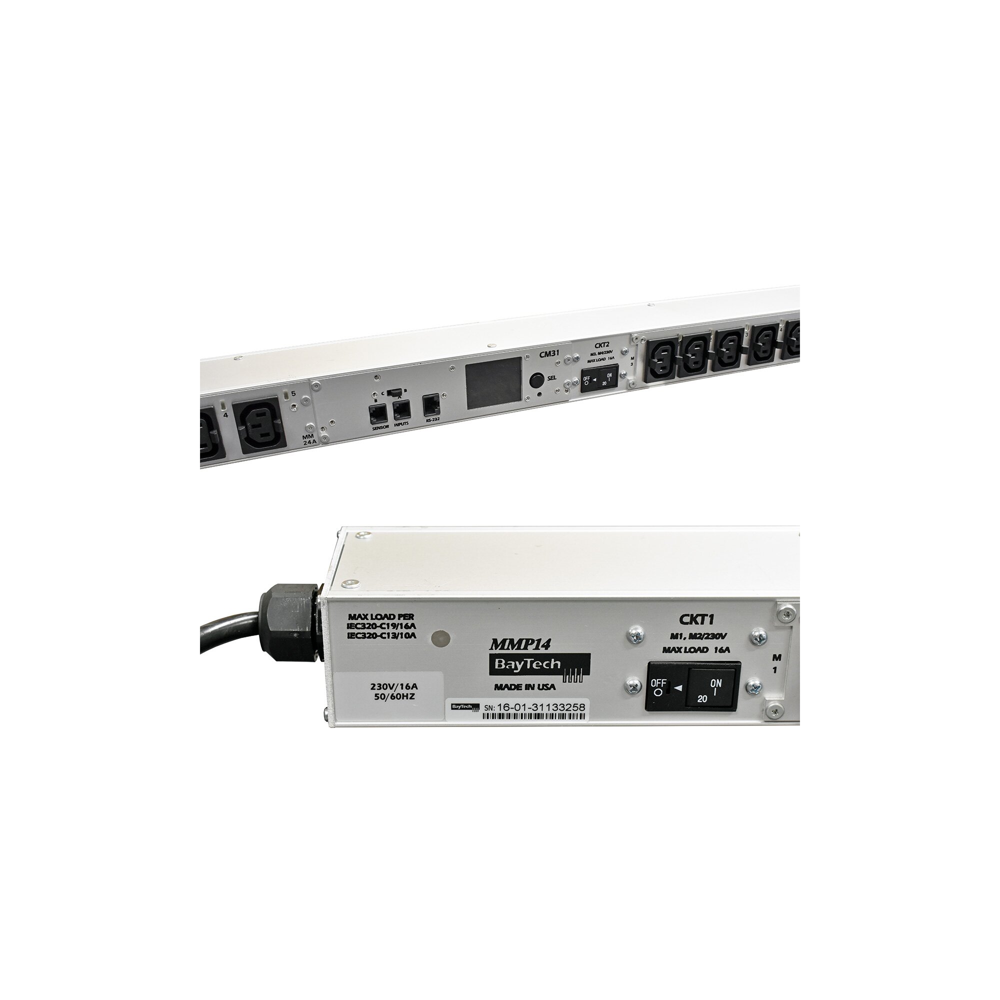 BayTech MMP14 Rack PDU Metered Single-Phase Null HE 16A 230V 20x C13 ...