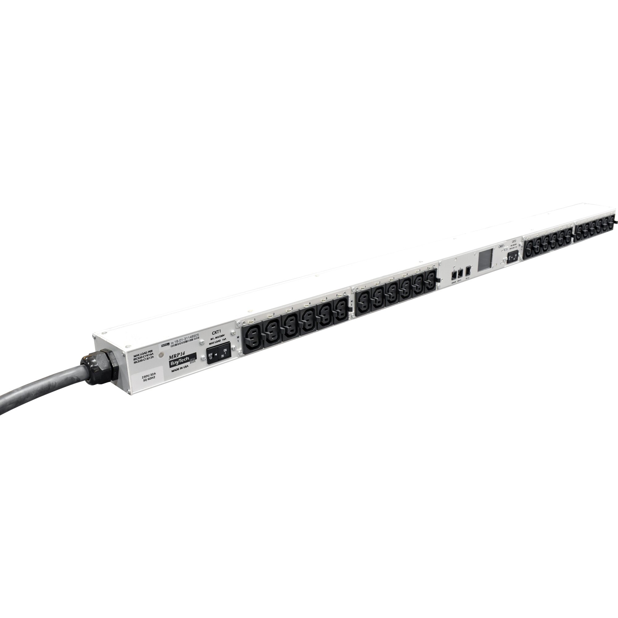 BayTech MMP14 Rack PDU Metered Single-Phase Null HE 32A 230V 24x C13 ...