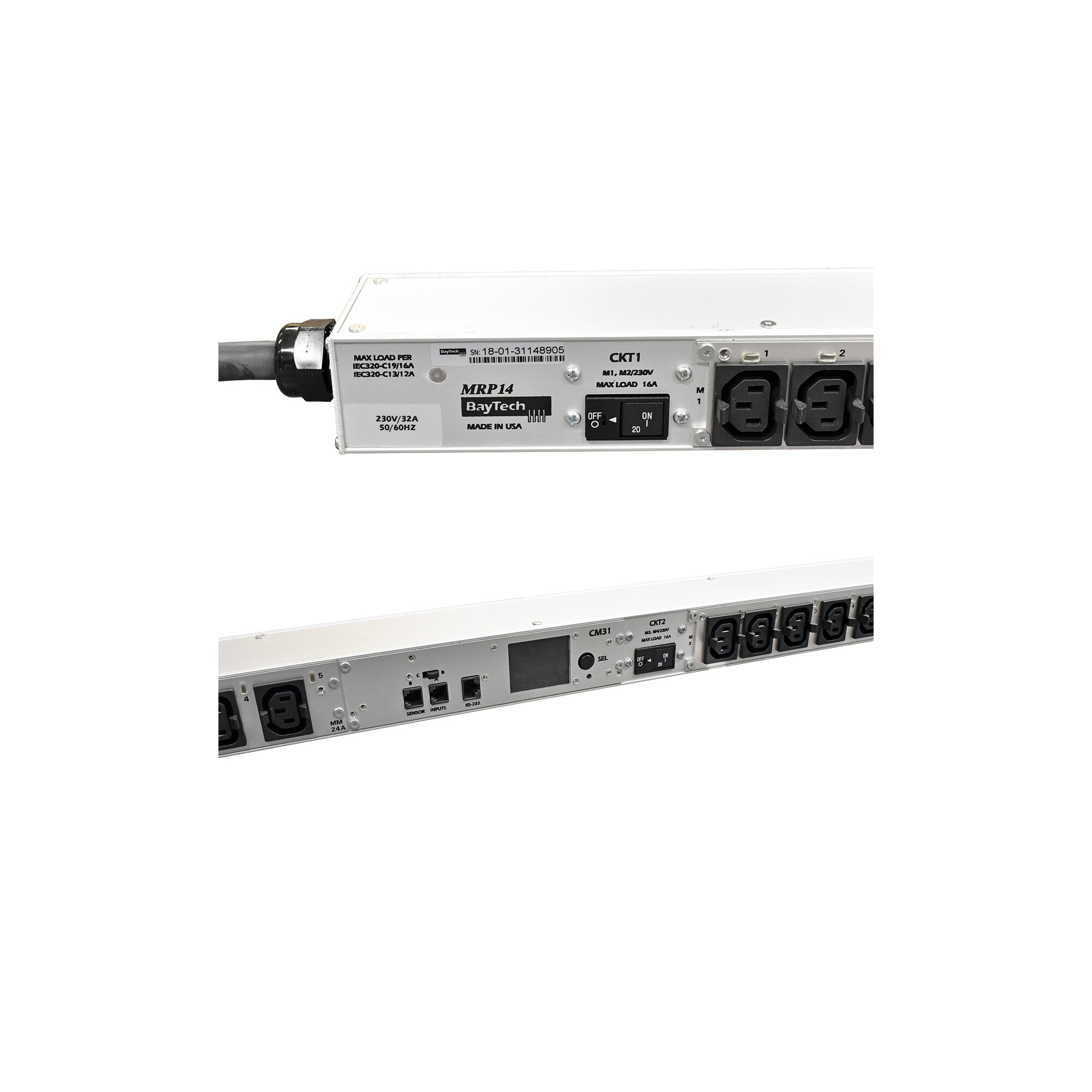 BayTech MMP14 Rack PDU Metered Single-Phase Null HE 32A 230V 24x C13 ...