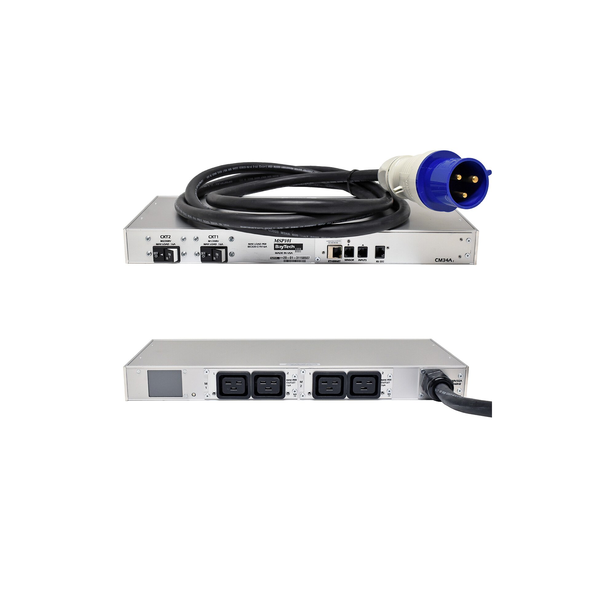 BayTech MSP101 Rack PDU Single-Phase 230V 32A 4x C19 16A - Piospartslap