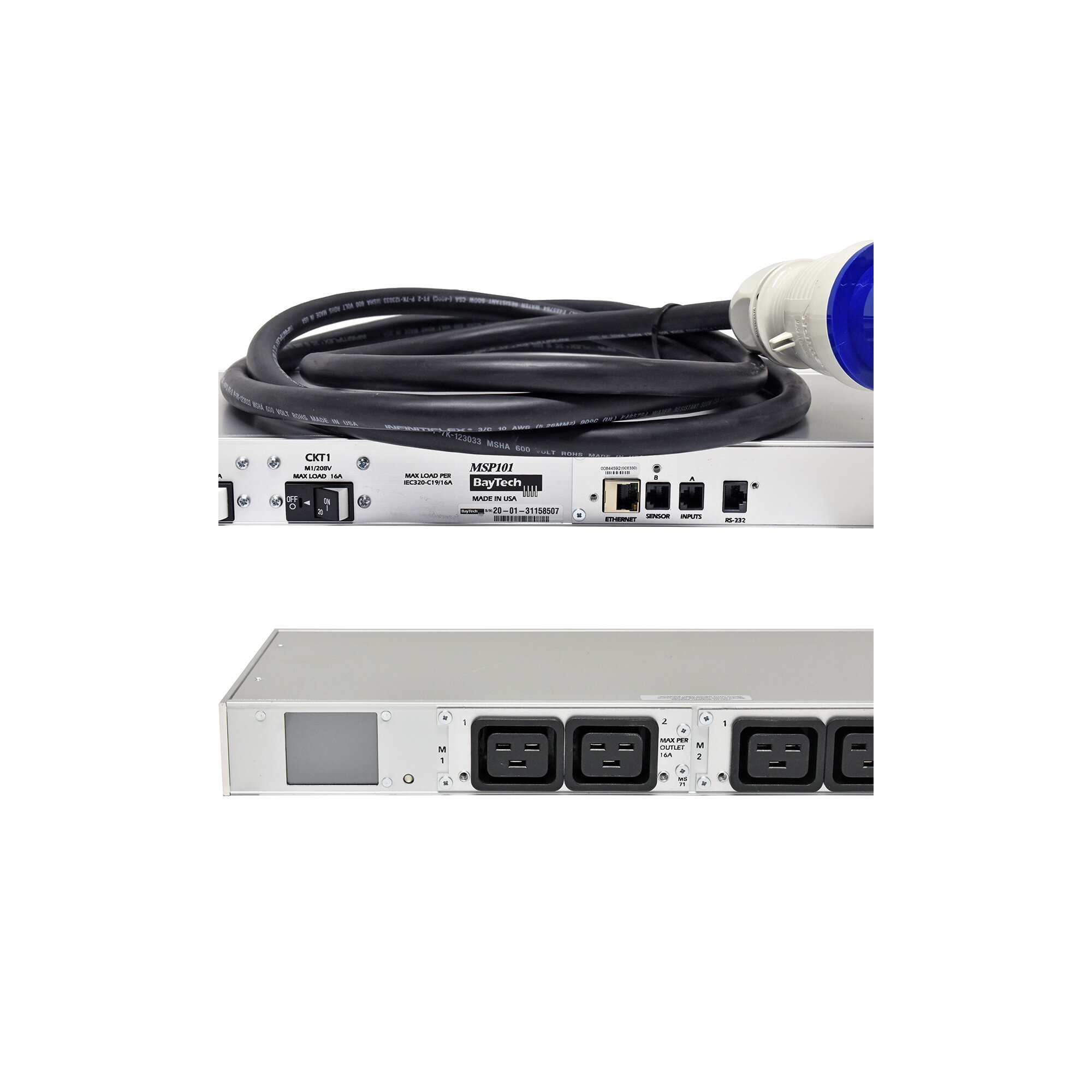 BayTech MSP101 Rack PDU Single-Phase 230V 32A 4x C19 16A - Piospartslap