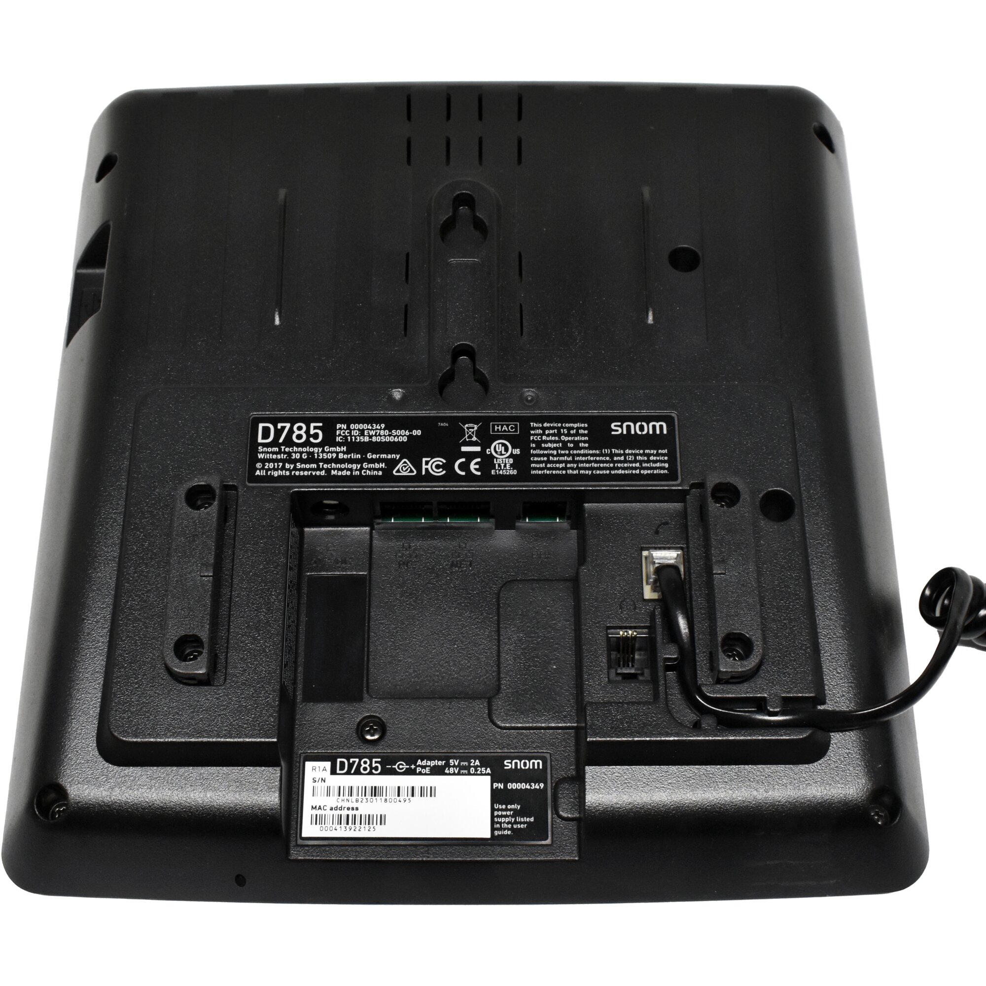 Snom D785 PoE Systemtelefon black 4,3 Zoll Farbdisplay DSP HD-Audio ...