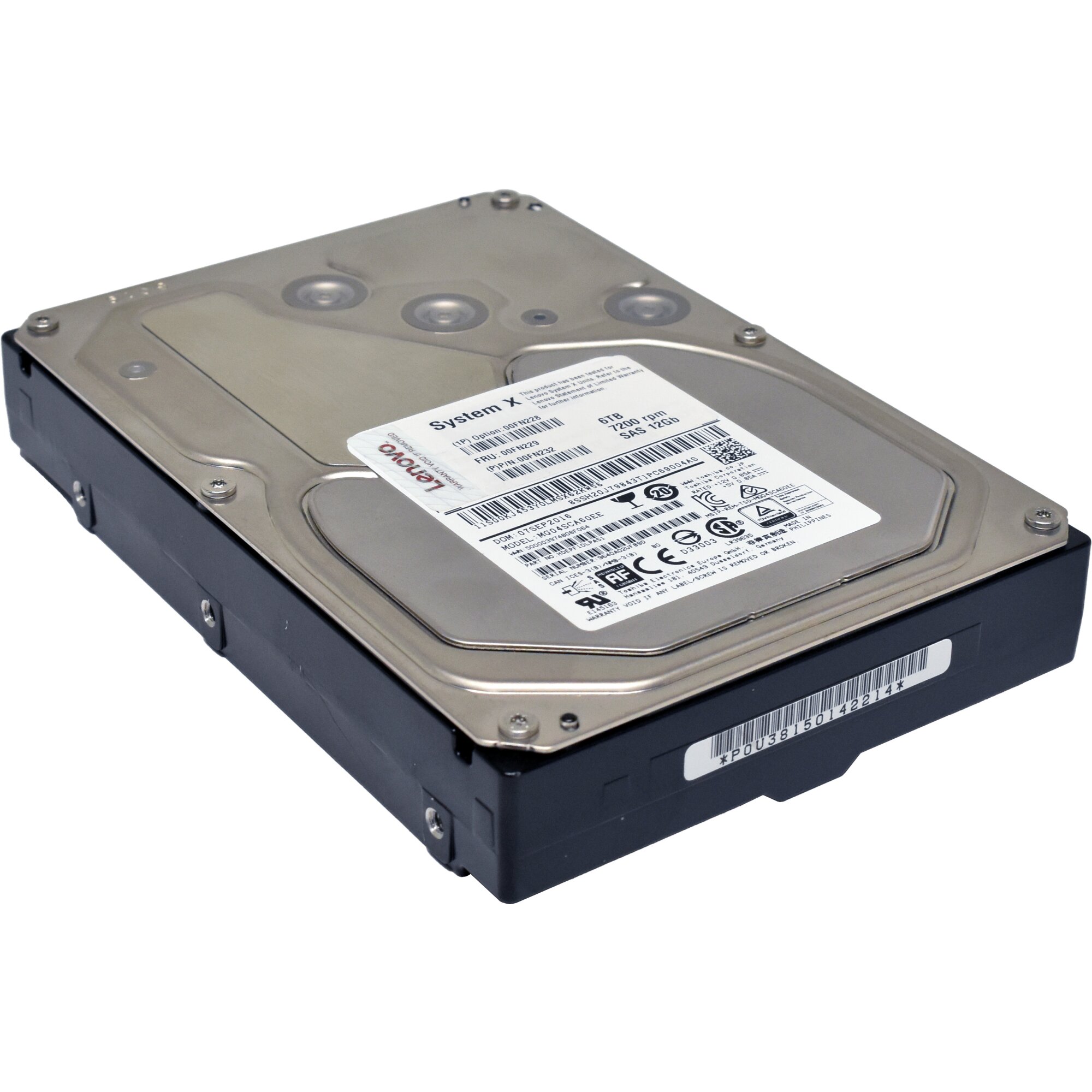 IBM Lenovo Toshiba 6TB MG04SCA60EE 00FN229 00FN232 3.5" 7.2K SAS 12G ...
