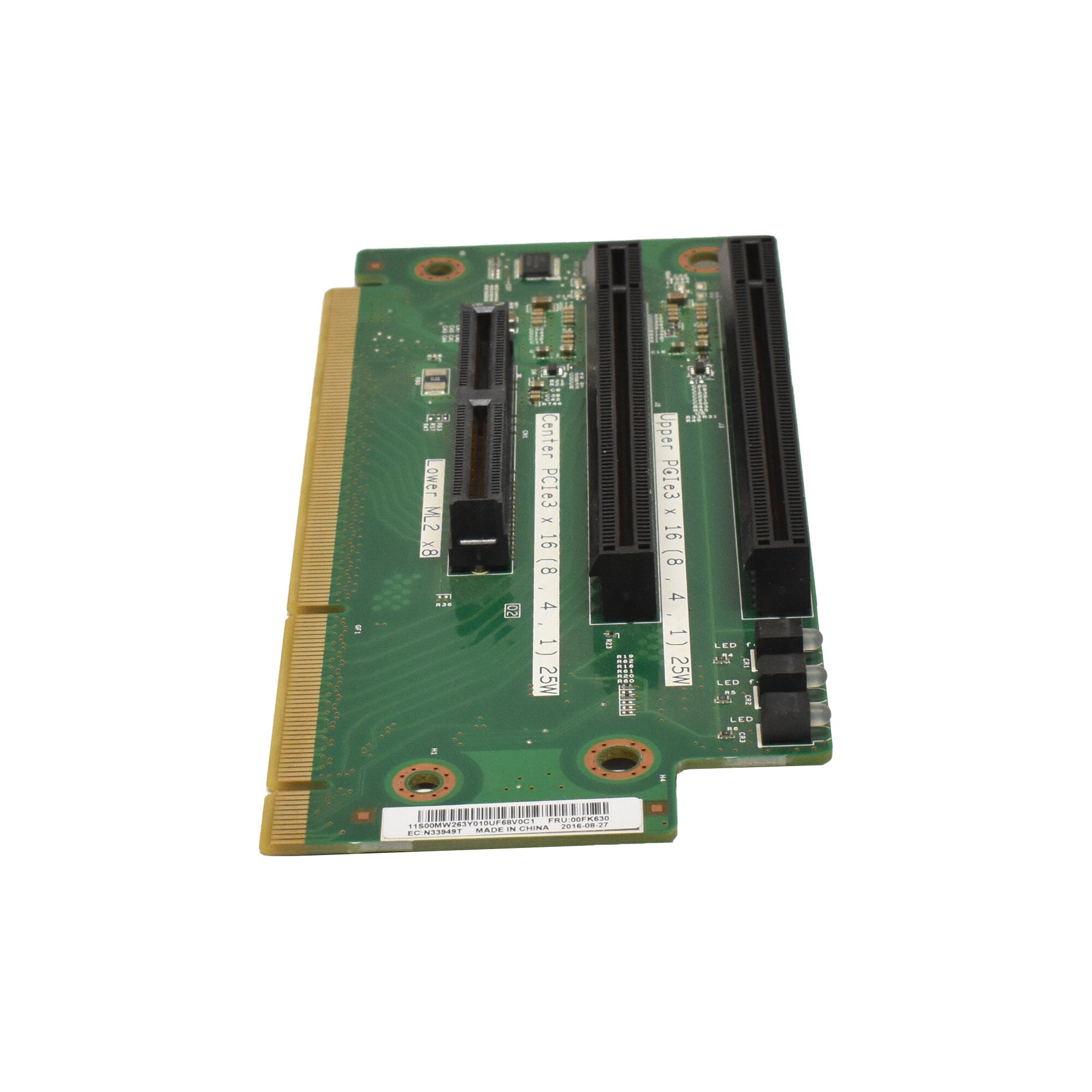 IBM Lenovo Slot Riser Board 2x PCIe x16 1x ML2 x8 Gen3 00KA630 ...