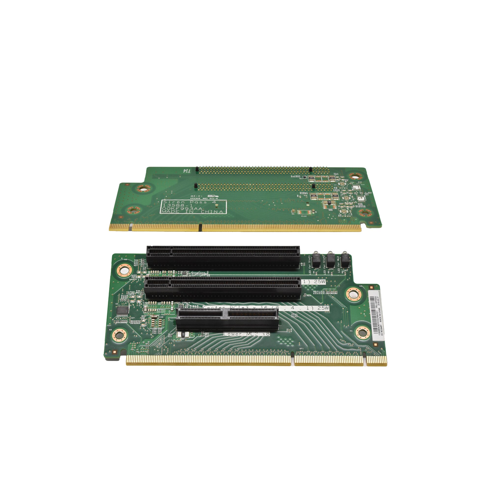 IBM Lenovo Slot Riser Board 2x PCIe x16 1x ML2 x8 Gen3 00KA630 ...