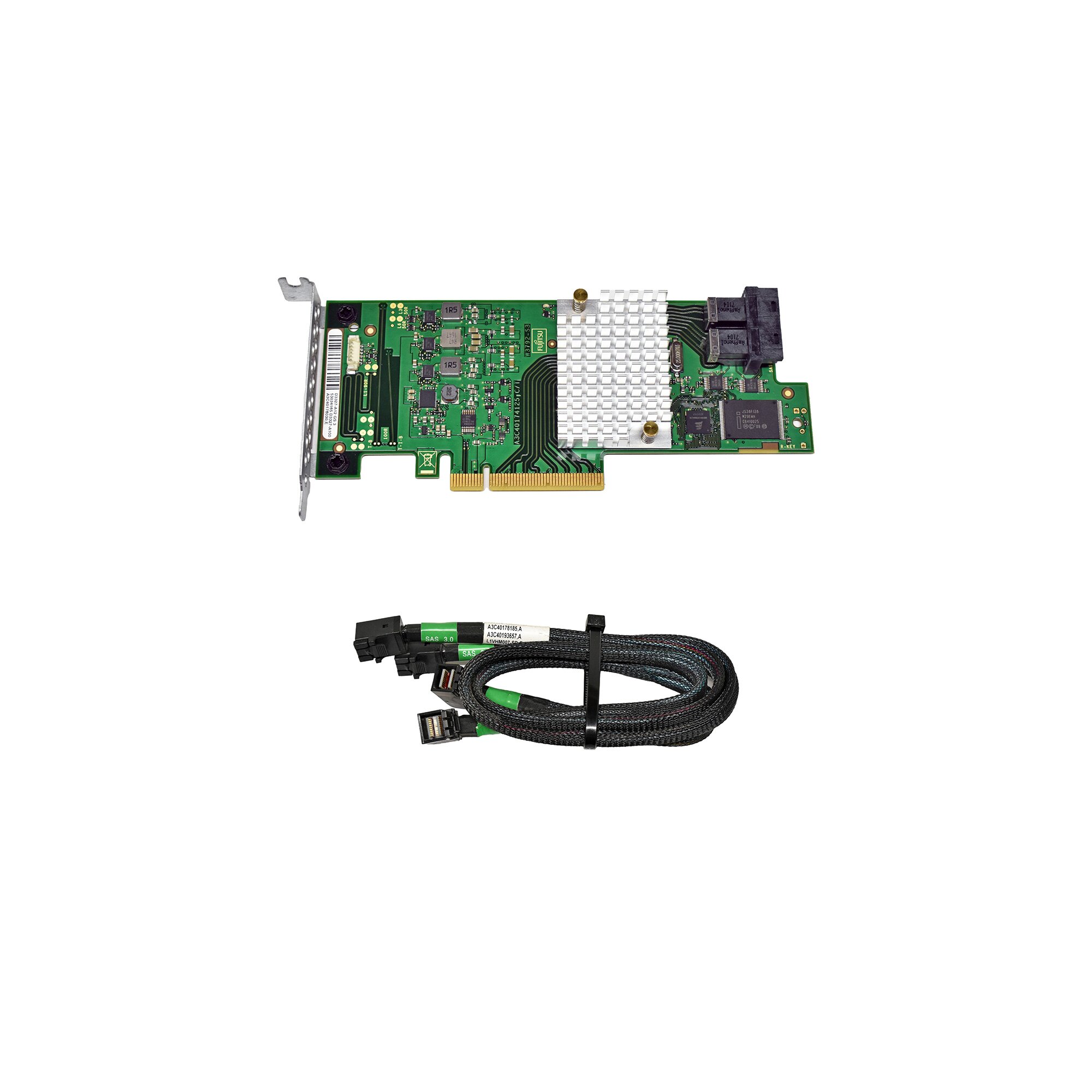 Fujitsu RAID Controller D3327-A12 GS3 A3C40176030 PCIe x8 8-Port 2x 12G ...