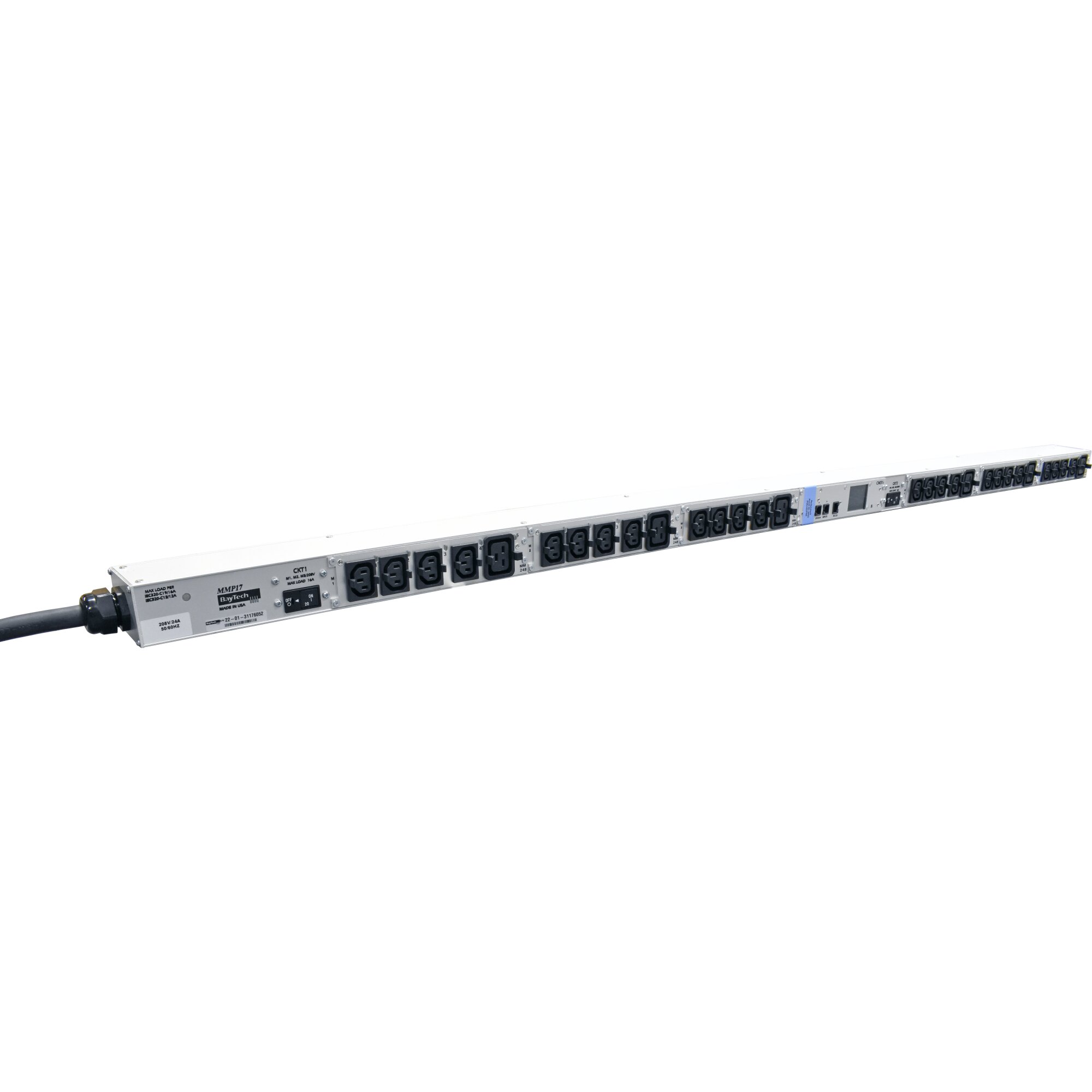 BayTech MMP17 Rack PDU Metered Single-Phase Null HE 24A 230V 24x C13 6x ...