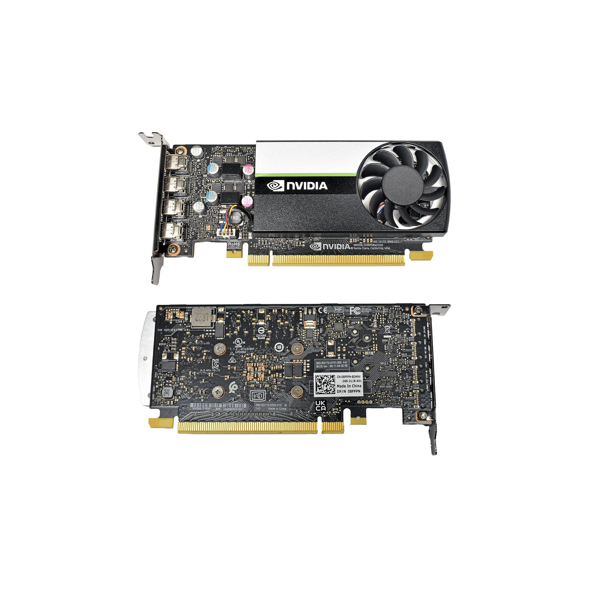 Dell Nvidia Quadro T1000 08FFPN 4GB GDDR6 Low Profile Workstation ...