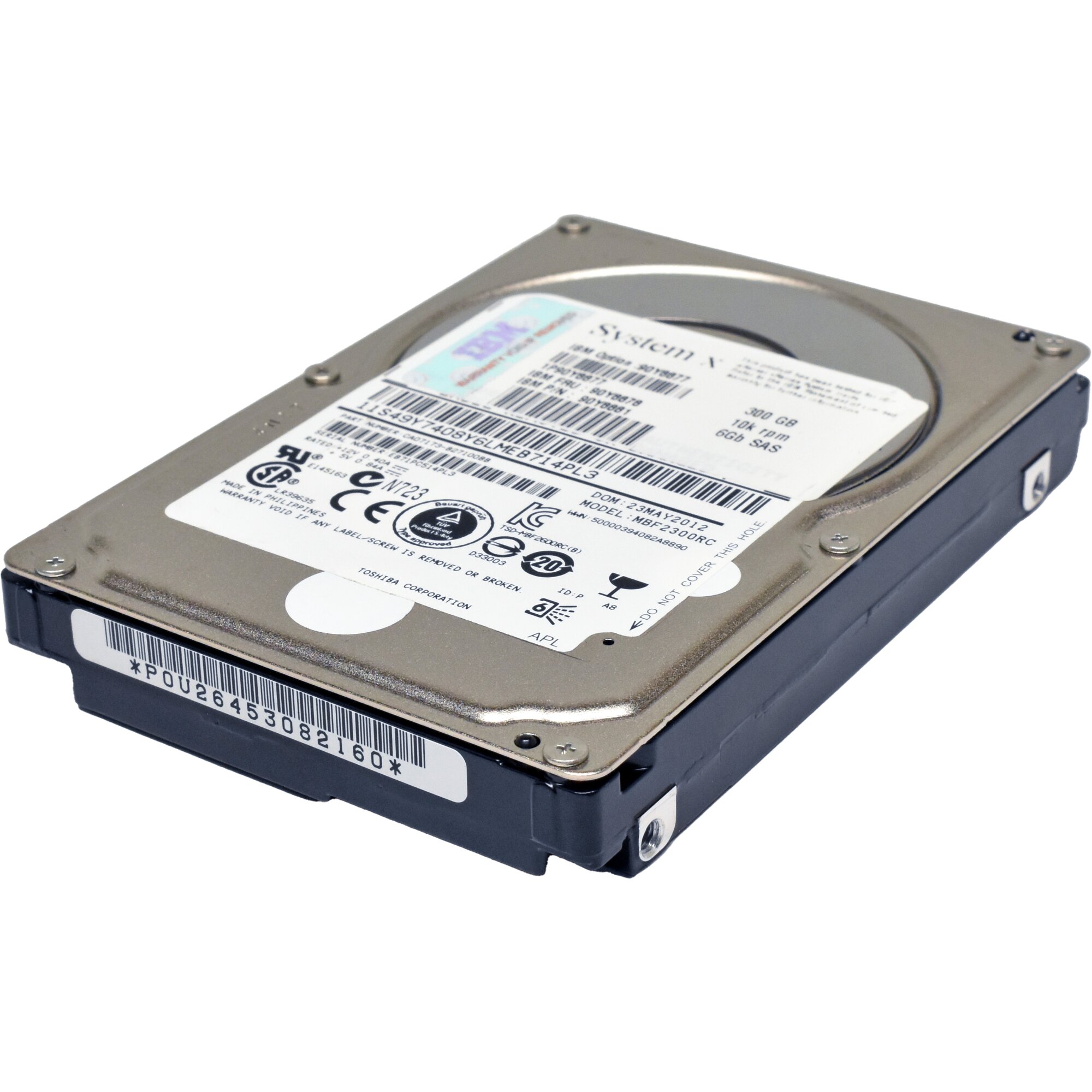 IBM Toshiba 300GB 90Y8878 90Y8881 MBF2300RC 6G 2.5" 10K SAS HDD