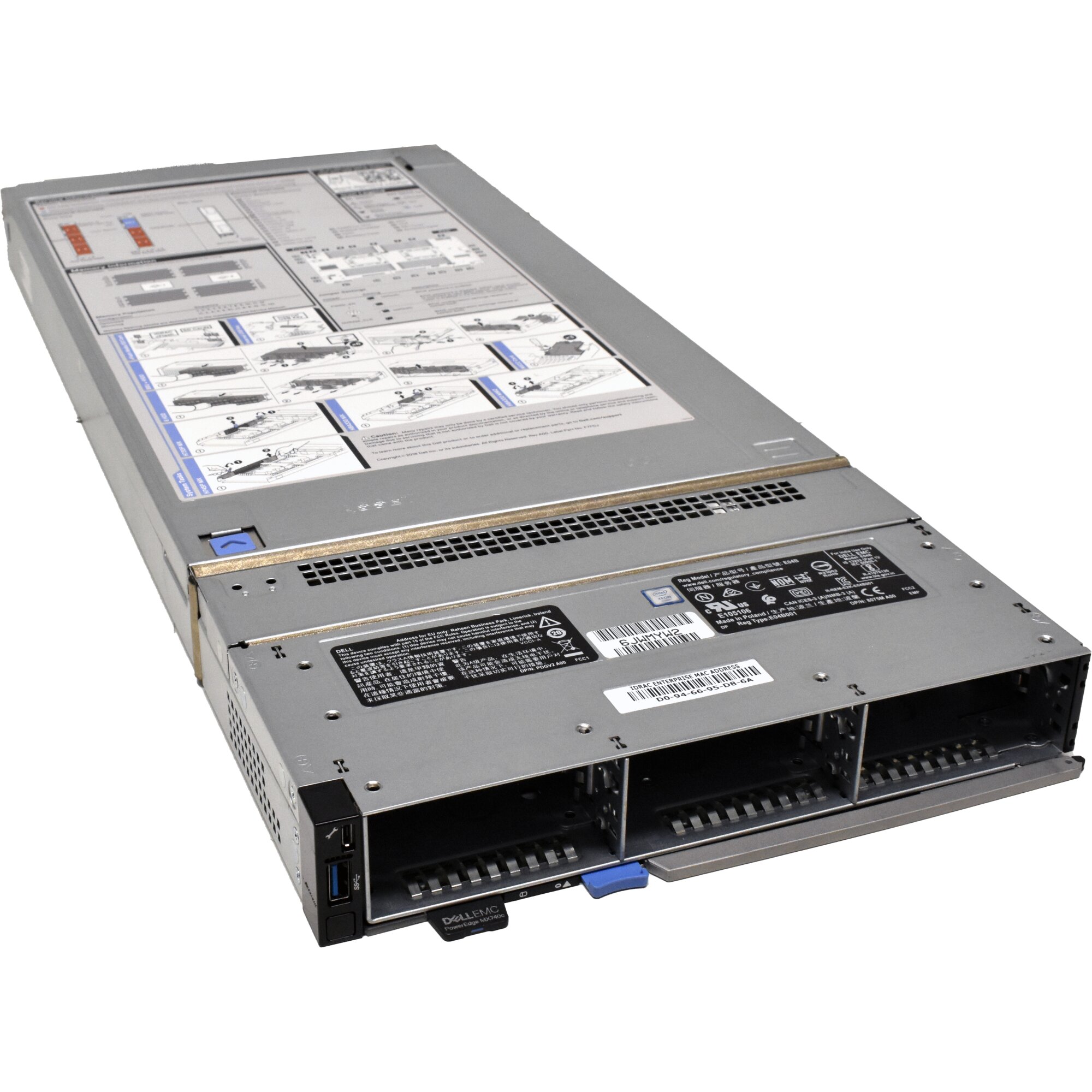 DELL PowerEdge MX740c Blade Server Chassis mit Mainboard PERC H730p MX ...