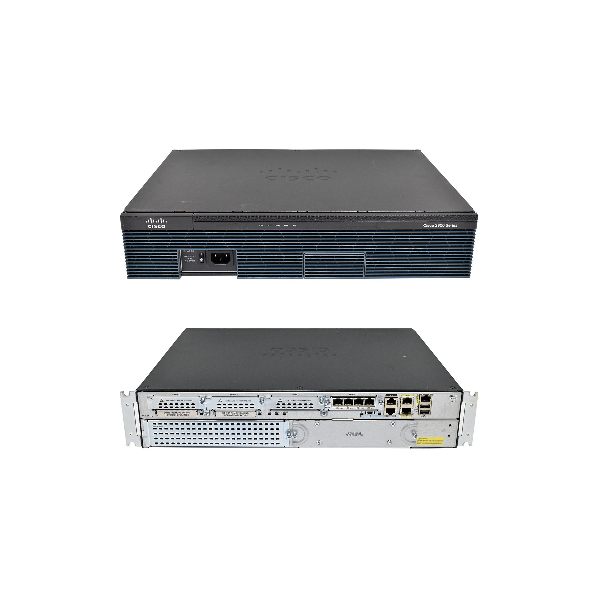 Cisco 2911 CISCO2911/K9 Integrated Services Router + Module EHWIC 4ESG ...