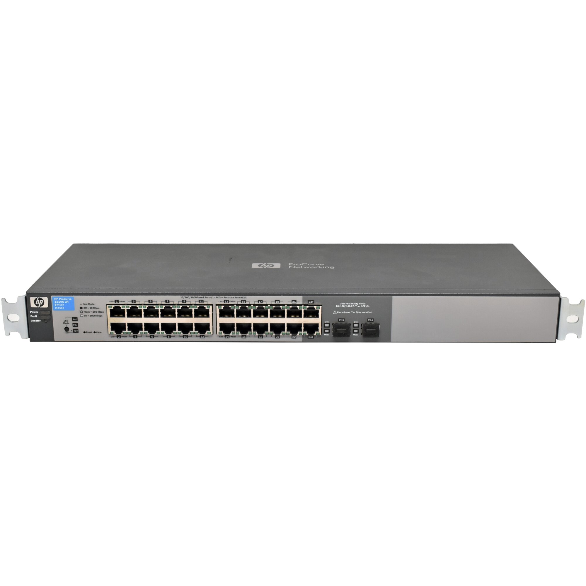 HP ProCurve 1810G-24 J9450A 24-Port RJ-45 GE Switch 2x 1G SFP +Rack ...