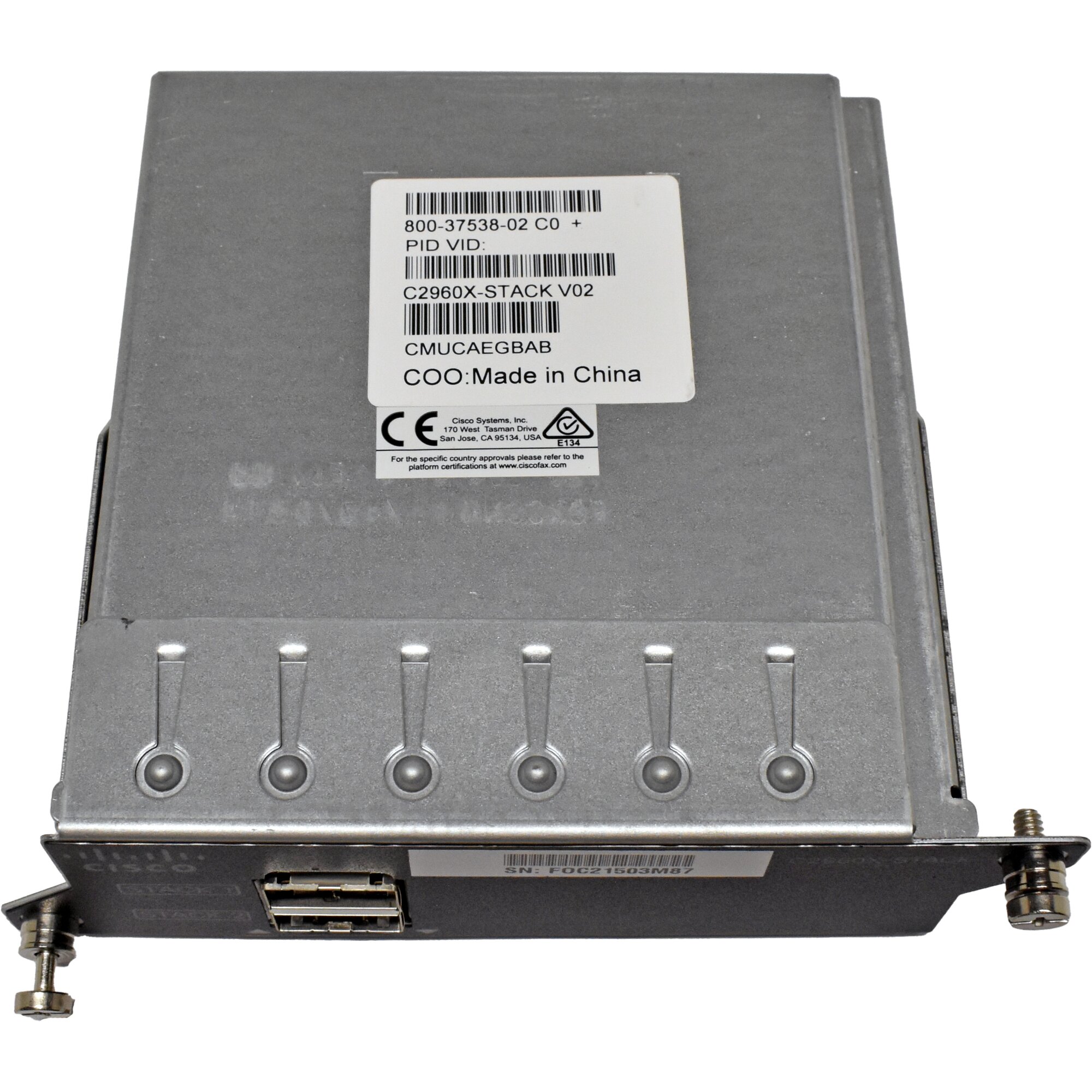 Cisco Catalyst 2960-X 800-37538-01, 02 FlexStack Plus Stacking Module ...
