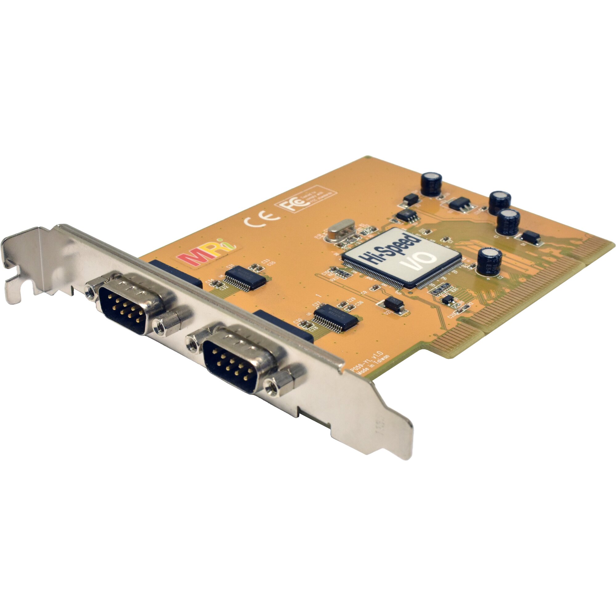 MRi MRI-PCIDS1 Dual-Port DB-9 RS232 Serial Adapter Card PCI 2.2 PCI-X FP - Piospartslap