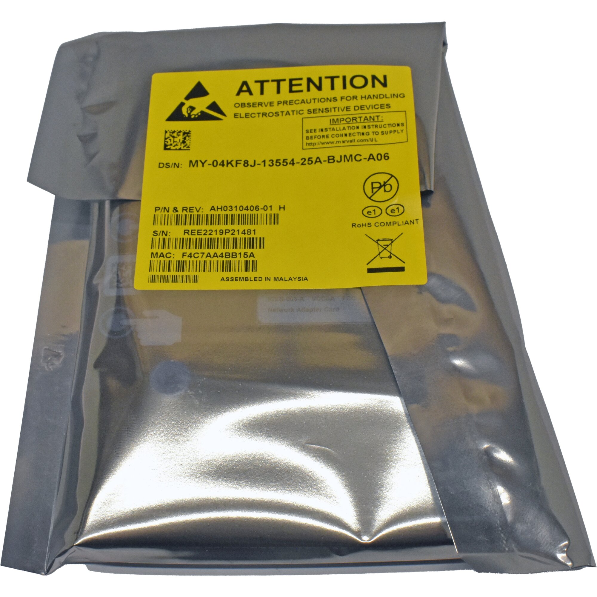 Dell 4KF8J QLogic QL41262 Dual Port 25/10GbE SFP28 Network Daughter ...