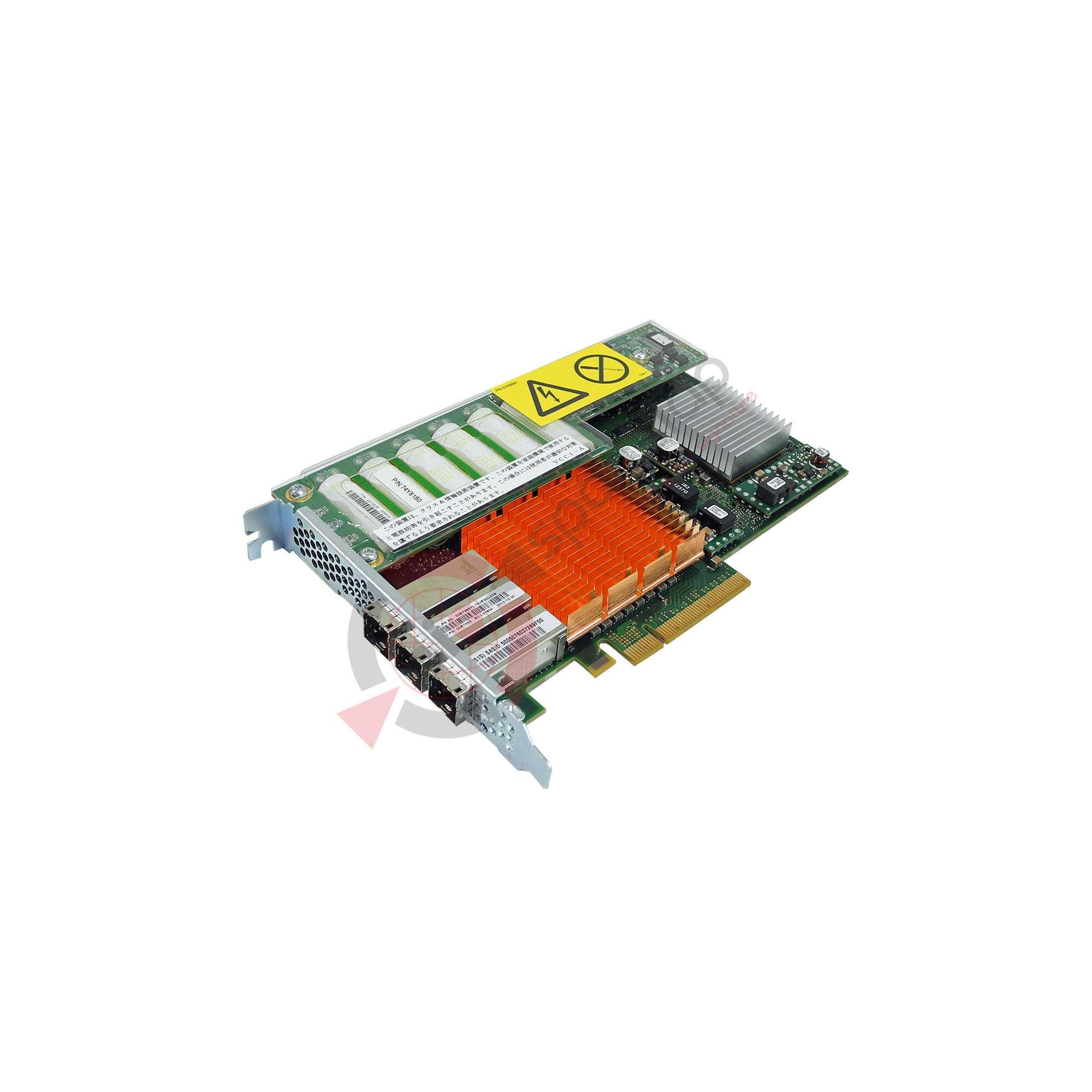IBM Power 7 PCIe x8 1.8GB Cache RAID SAS 3-Port 6Gb Adapter PN 00E5904 ...