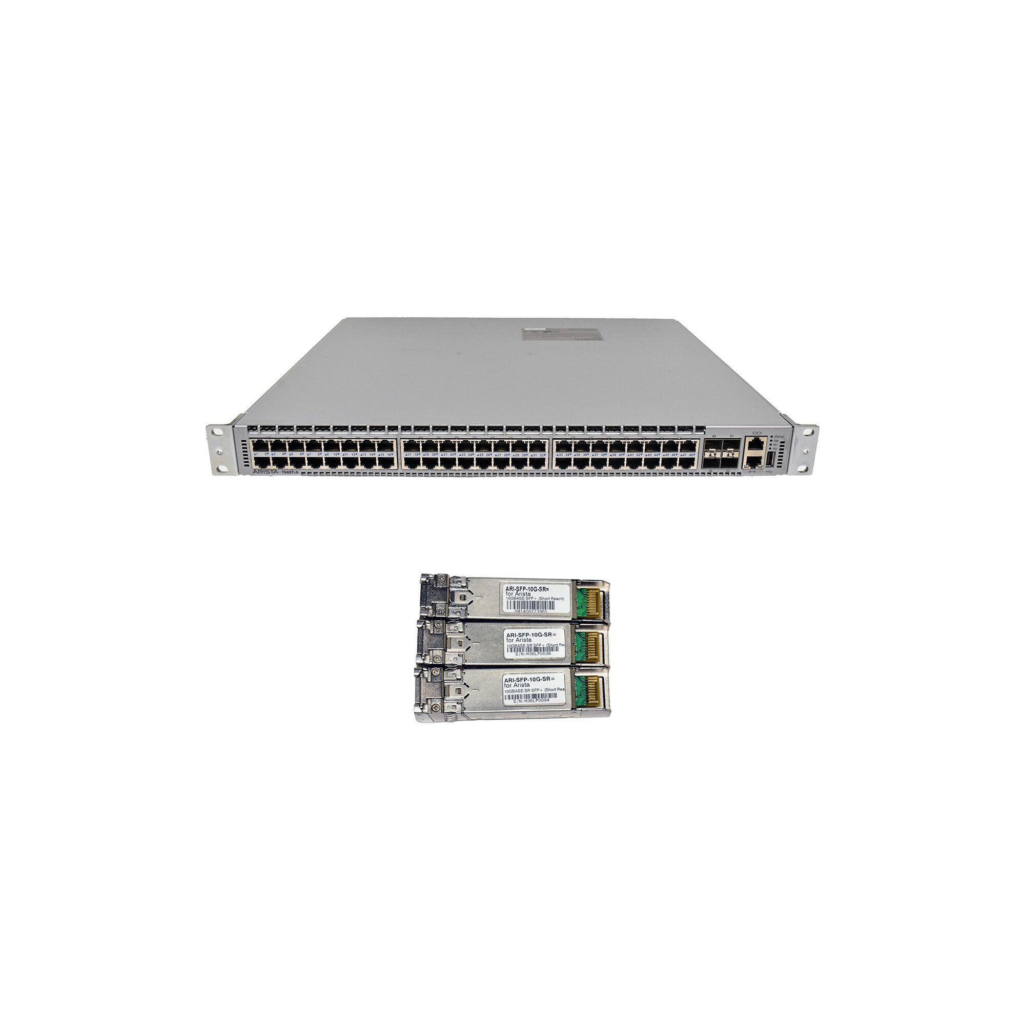 Arista DCS-7048T-A 48-Port RJ-45 GE Switch 4x 10G SFP+ 3 Mini GBICs ...
