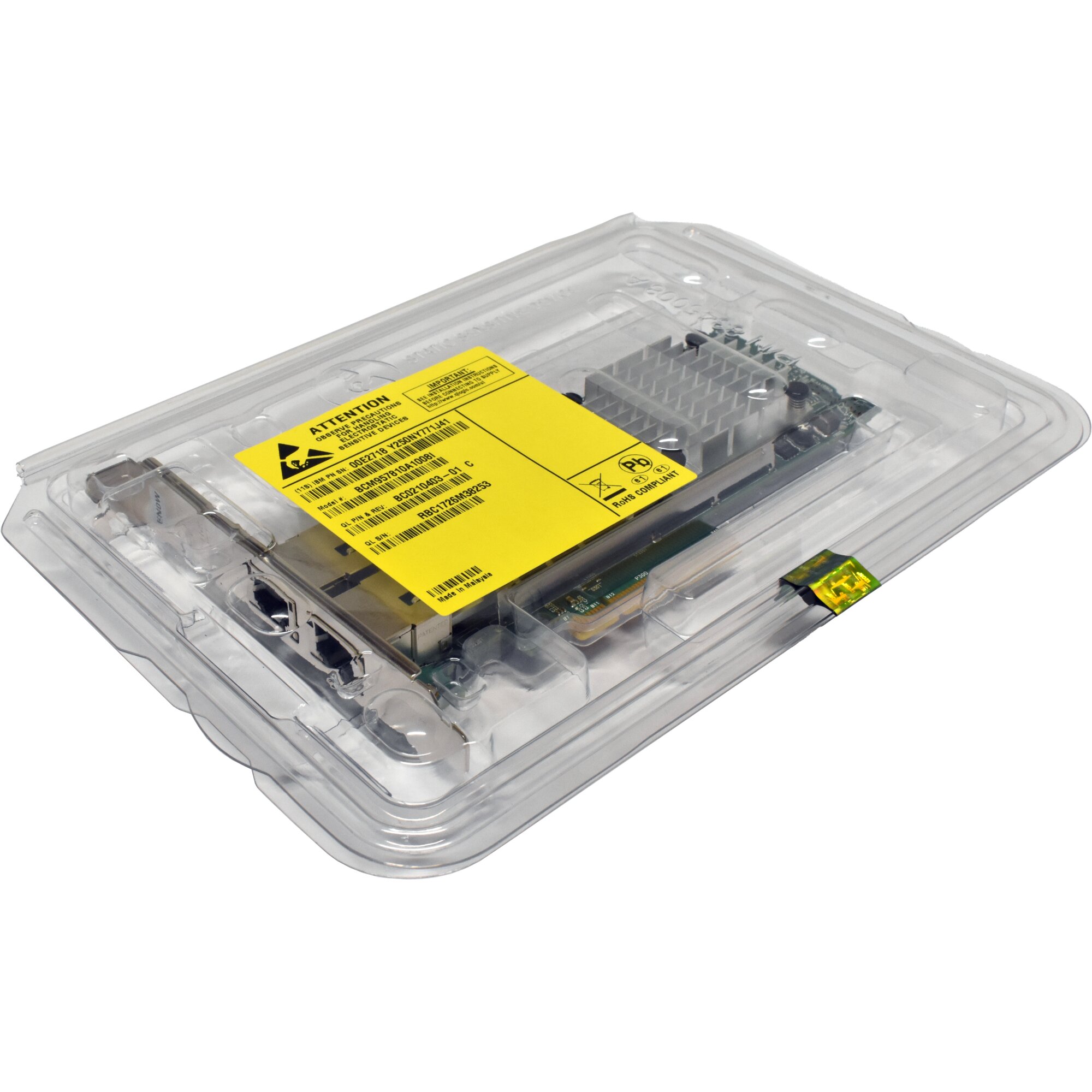 IBM Dual Port EN0X 10Gb/s BaseT RJ45 PCIe x8 FC Server Adapter 00E2718 ...