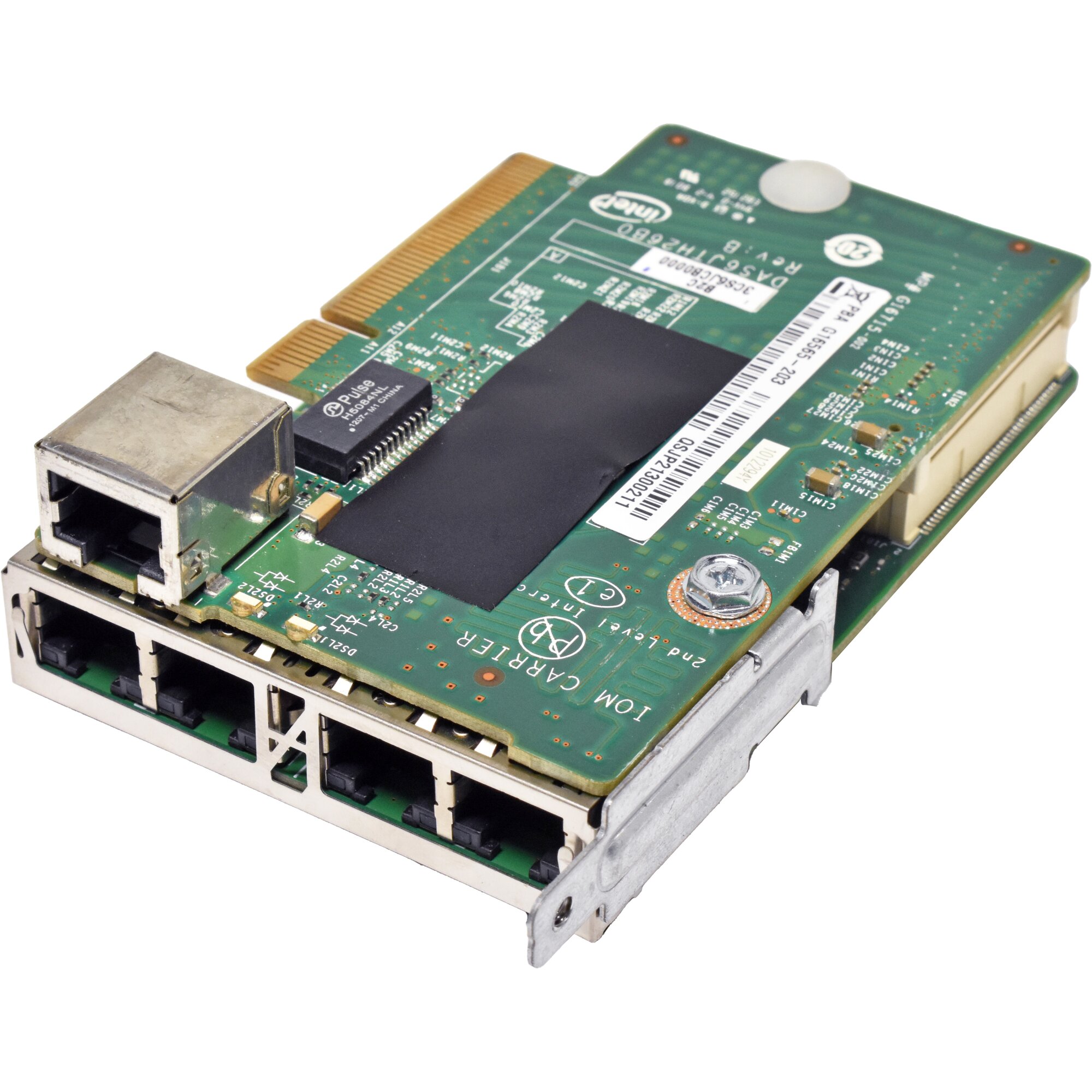 Intel G15234-350 Quad-Port RJ-45 GE NIC + Intel G16565-203 Carrier Card ...