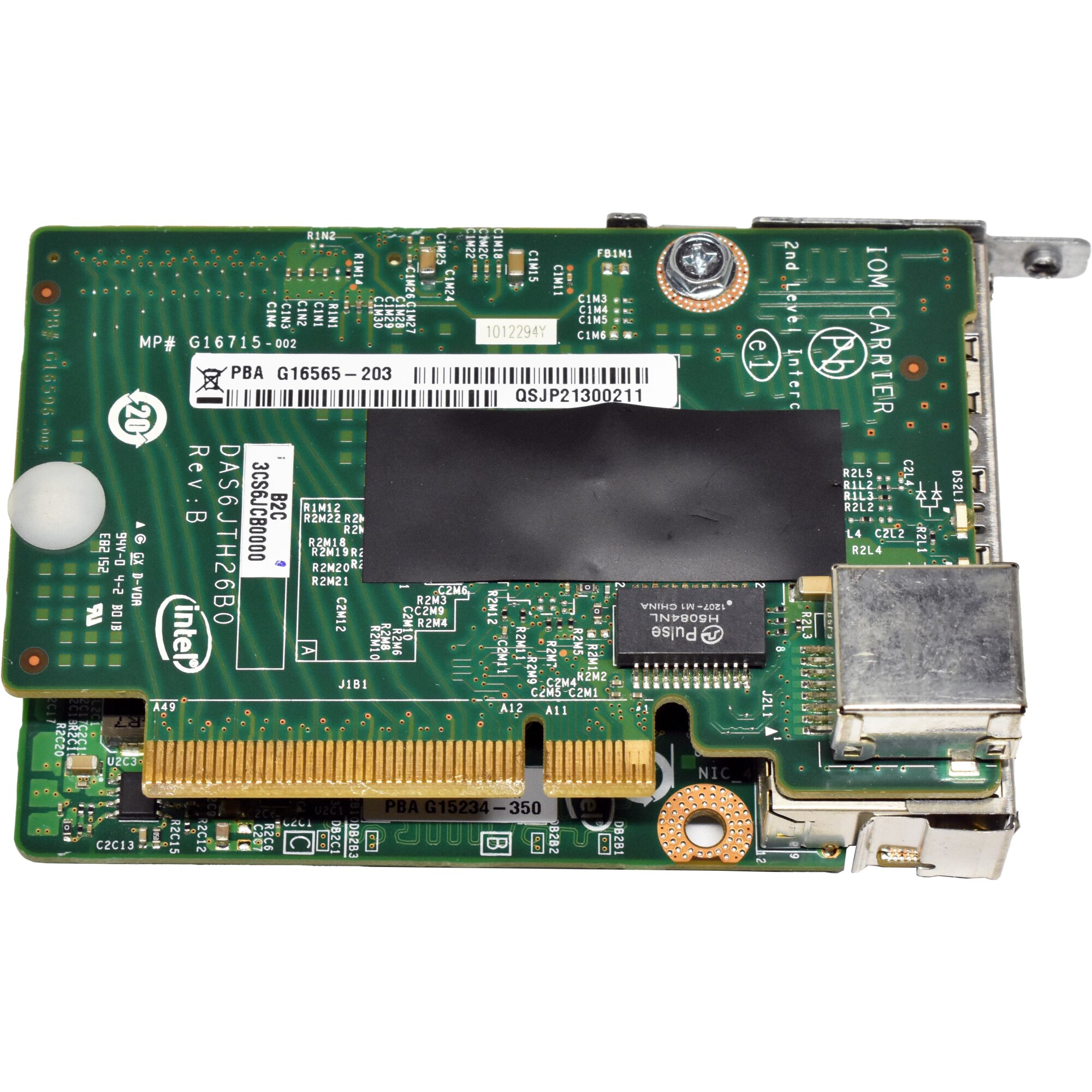 Intel G15234-350 Quad-Port RJ-45 GE NIC + Intel G16565-203 Carrier Card ...