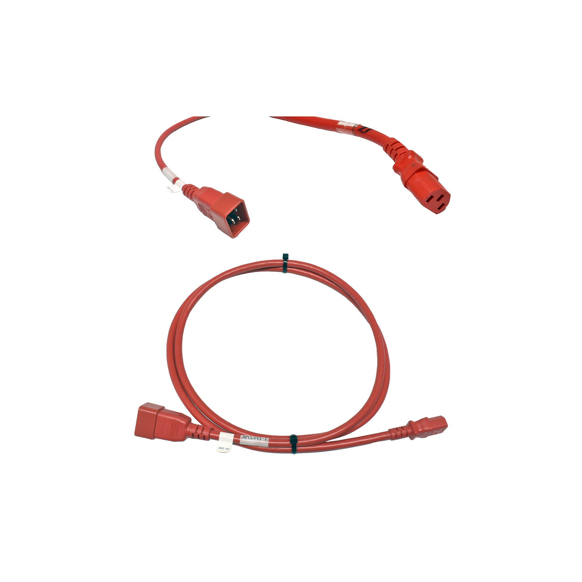 Panduit Netzkabel C20 C13 Power Kabel Rot 1,8m 16A 250V Verlängerung ...