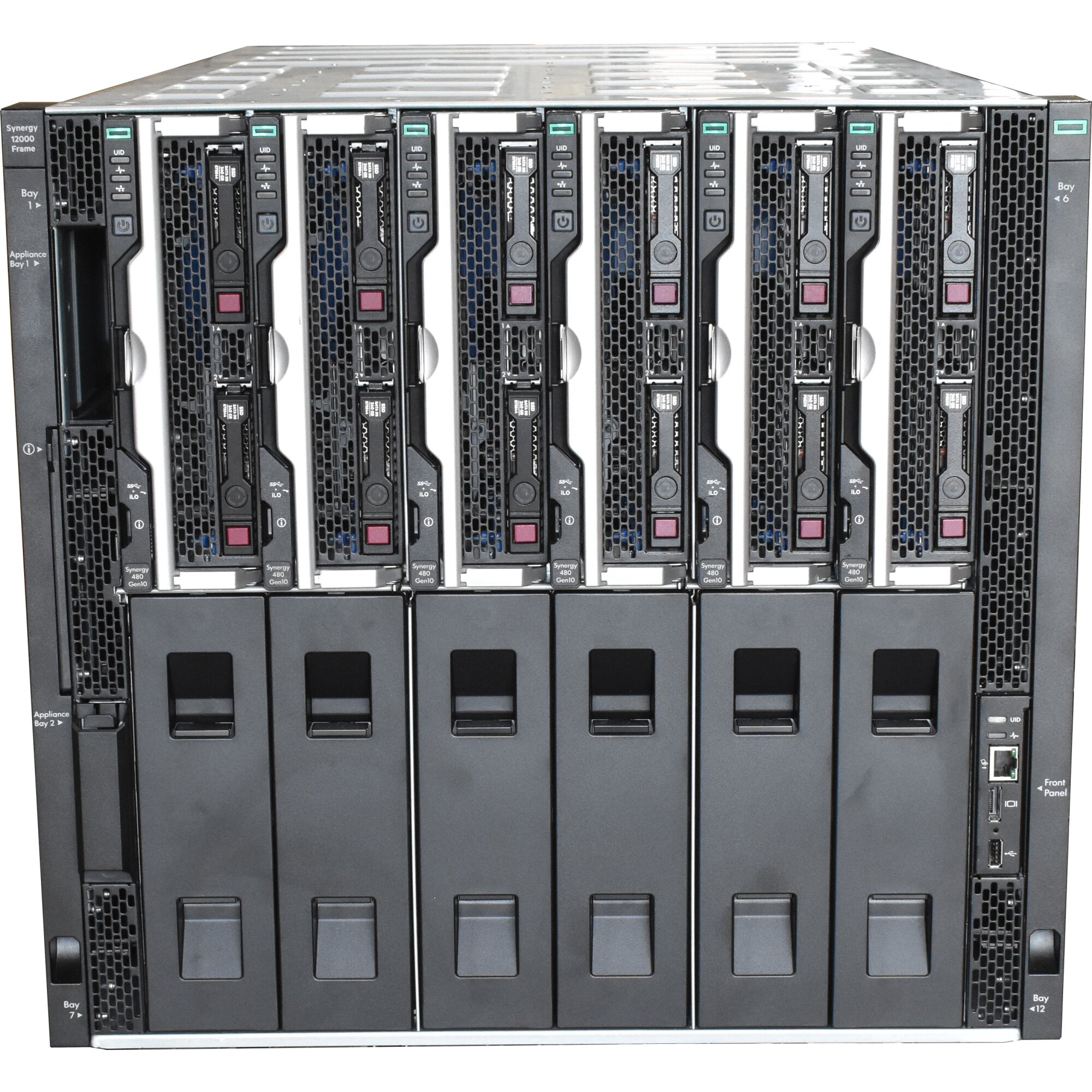 HP Synergy 12000 Frame 6x HP Synergy 480 G10 12x Gold 6134 6TB RAM PC4 ...